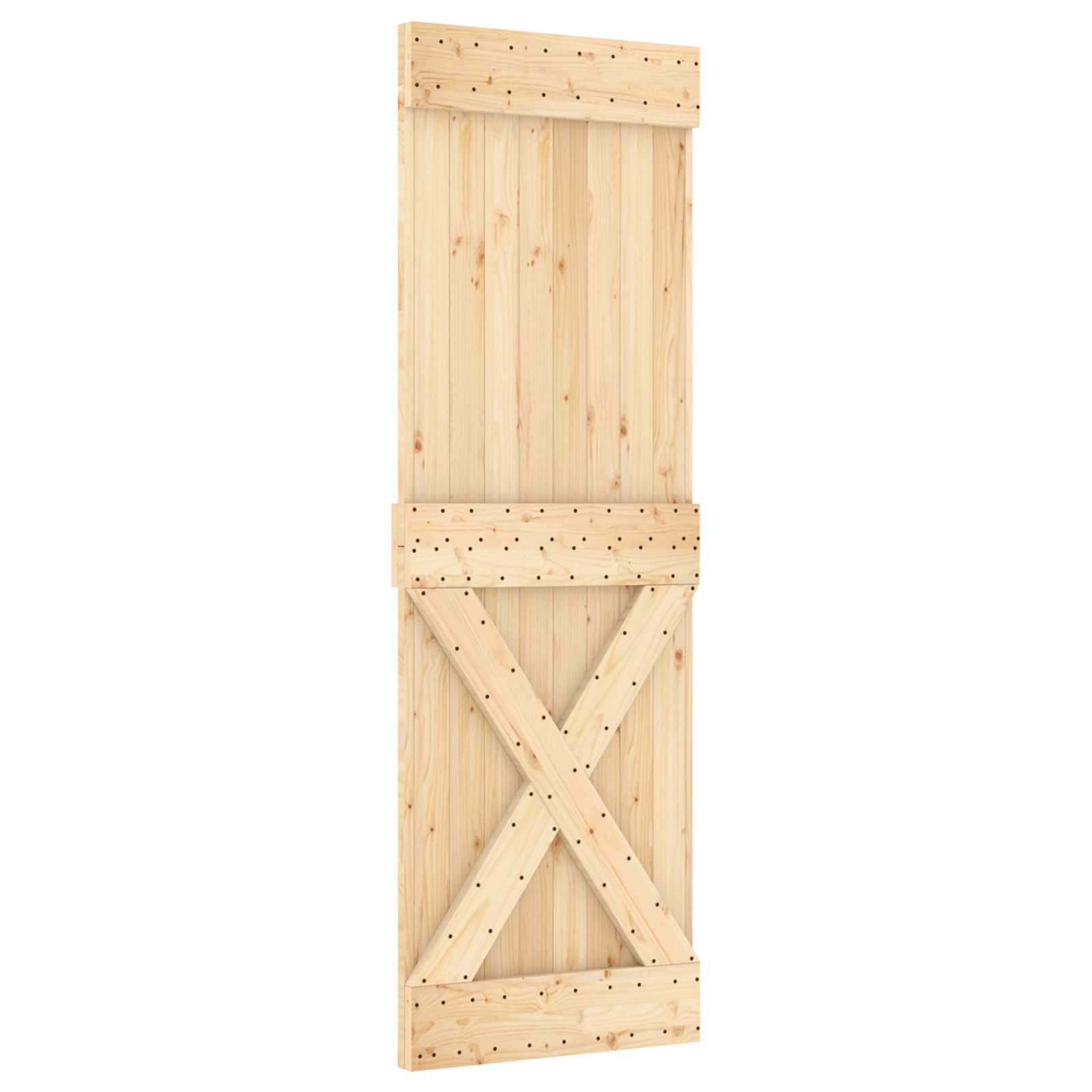 Puerta NARVIK Natural 70 x 210 cm Madera de Pino Sólido | Leroy Merlin