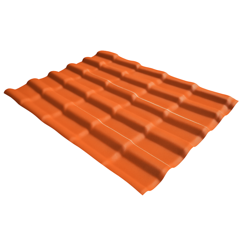 Plaque PVC imitation tuile mini 110x90 cm terre cuite 2eme choix ...
