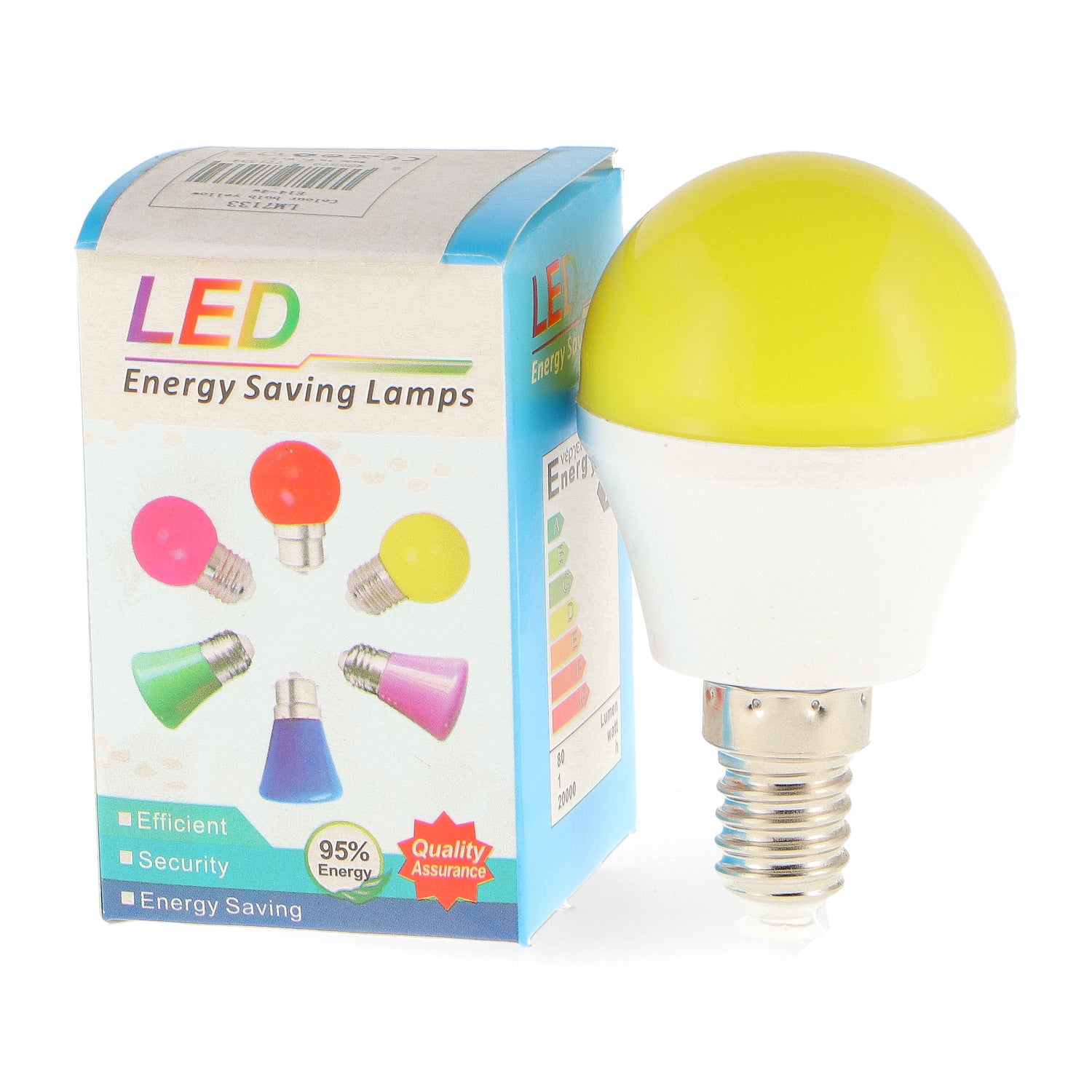 IluminaShop Bombilla LED G45 E14 1W de Colores / Azul y Amarillo ...