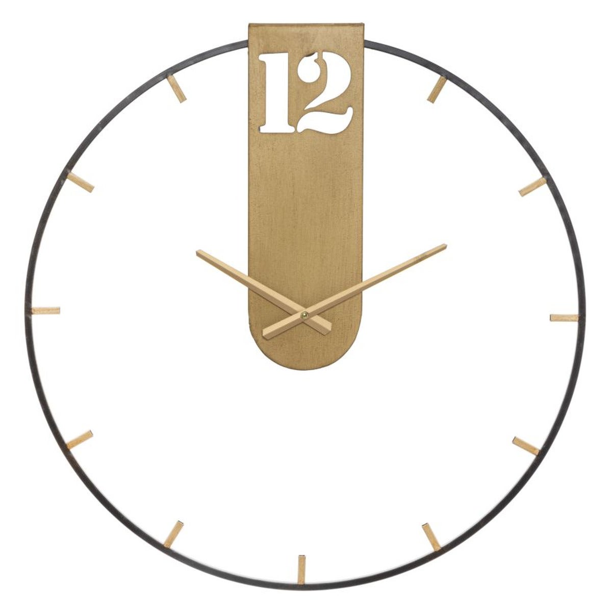 Reloj de Pared MF243, Metal, Negro, Epikasa | Leroy Merlin