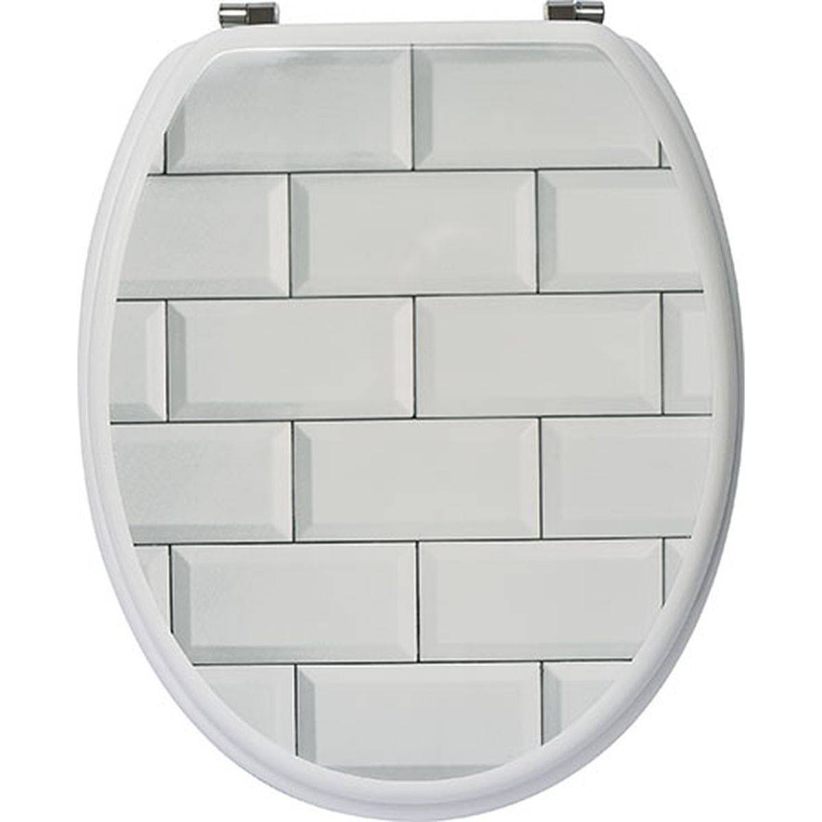 ABATTANT WC MDF 18 POUCES ATTACHES ACIER INOXYDABLE - SUBWAY - Tendance ...