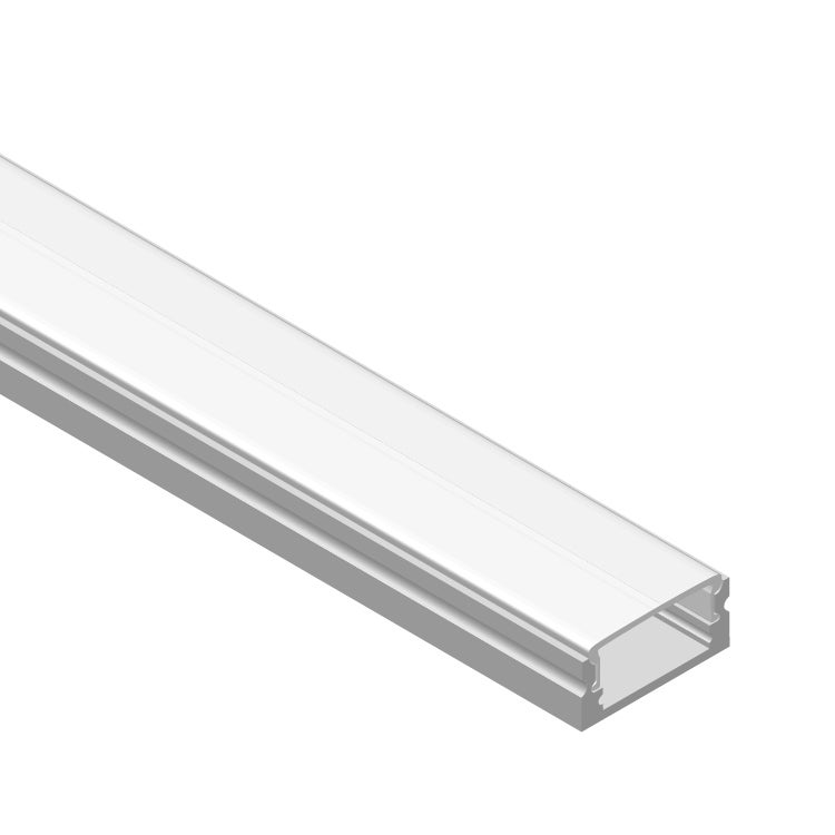 Pack de 4 und de Perfil de aluminio LED FLAT 17x7mm, Cover Opal Blanco ...