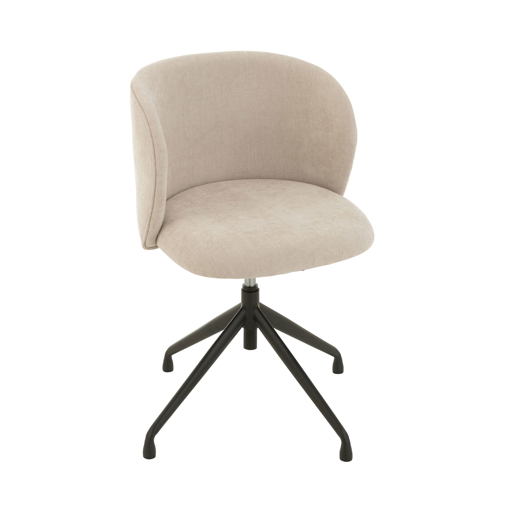 Chaise repas pivotante 56x48x48 cm en tissu beige - WENDY | Leroy Merlin