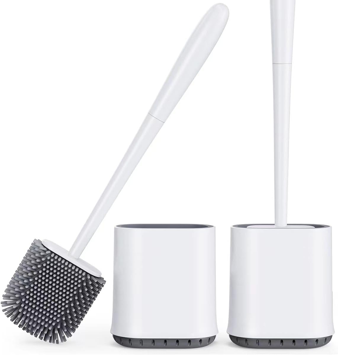 Brosse WC, brosse WC avec support de ventilation à séchage rapide, brosse WC avec poils en ...