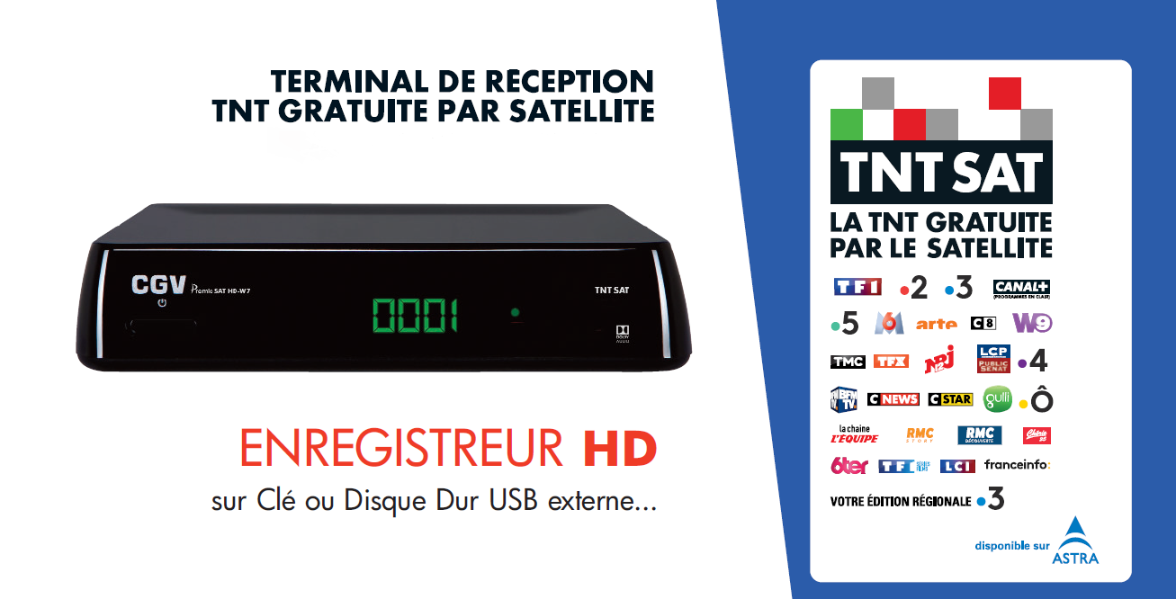 Terminal De Réception Tnt Hd Premio Sat Hd-w7 S.C Tntsat | Leroy Merlin