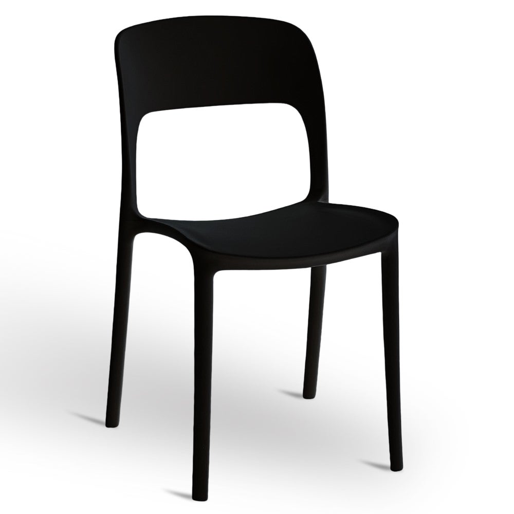 Sedia Alice in plastica impilabile colore nero modello comfort | Leroy ...
