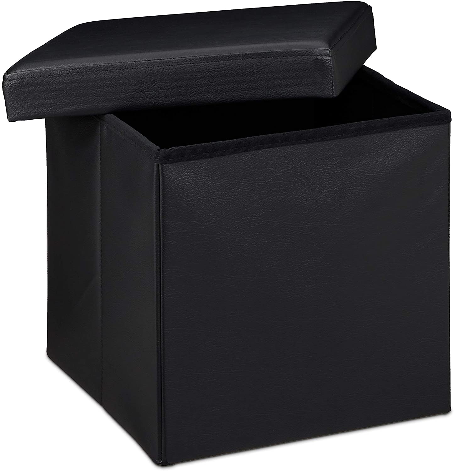 Puf/banco plegable mueble de almacenaje estable material sintético 38 ...