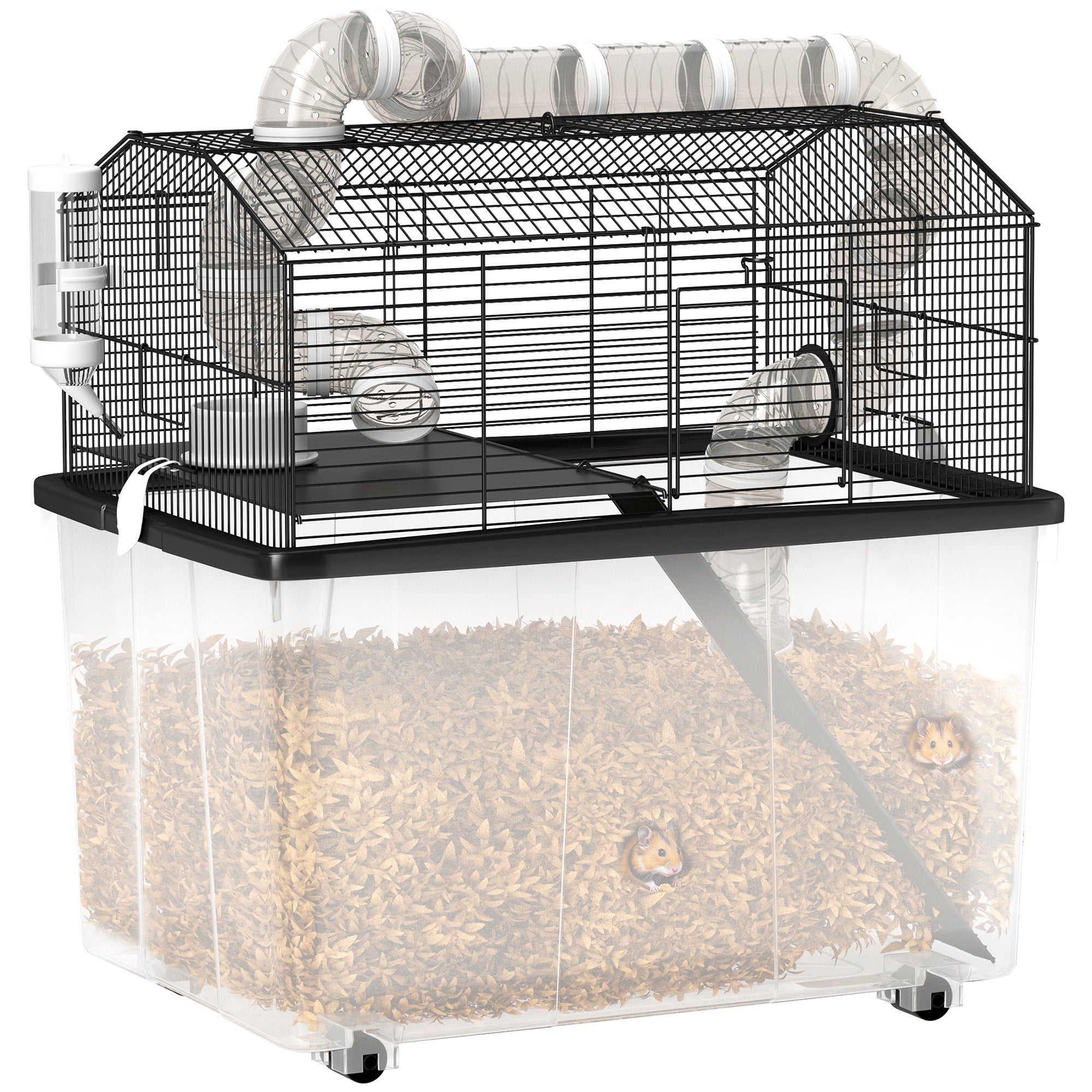 Cage pour hamster portable cage pour hamster avec rampe, bouteille d ...