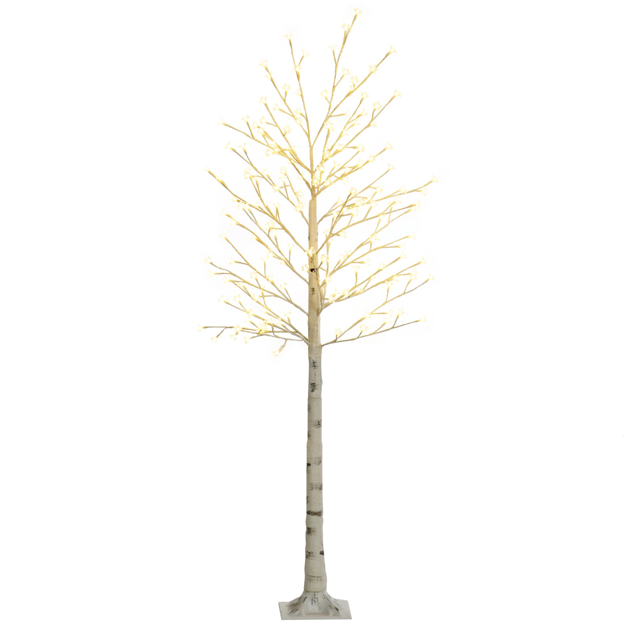 HOMCOM Albero Luminoso di Betulla con 180 Luci LED Alto 180 cm e 3 ...
