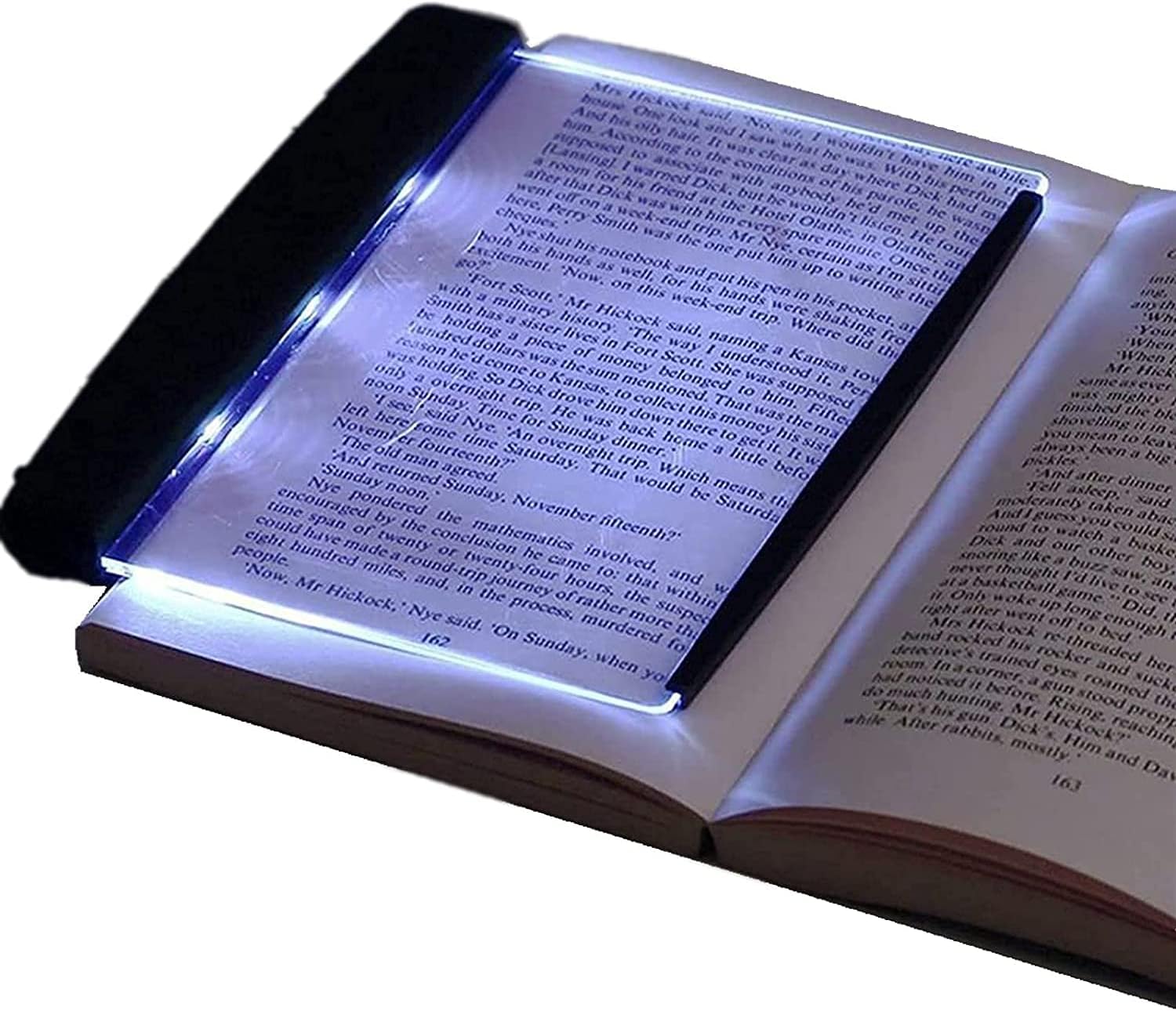 Lámpara de lectura LED, luz nocturna, libro en forma de cuña, cuidado ...