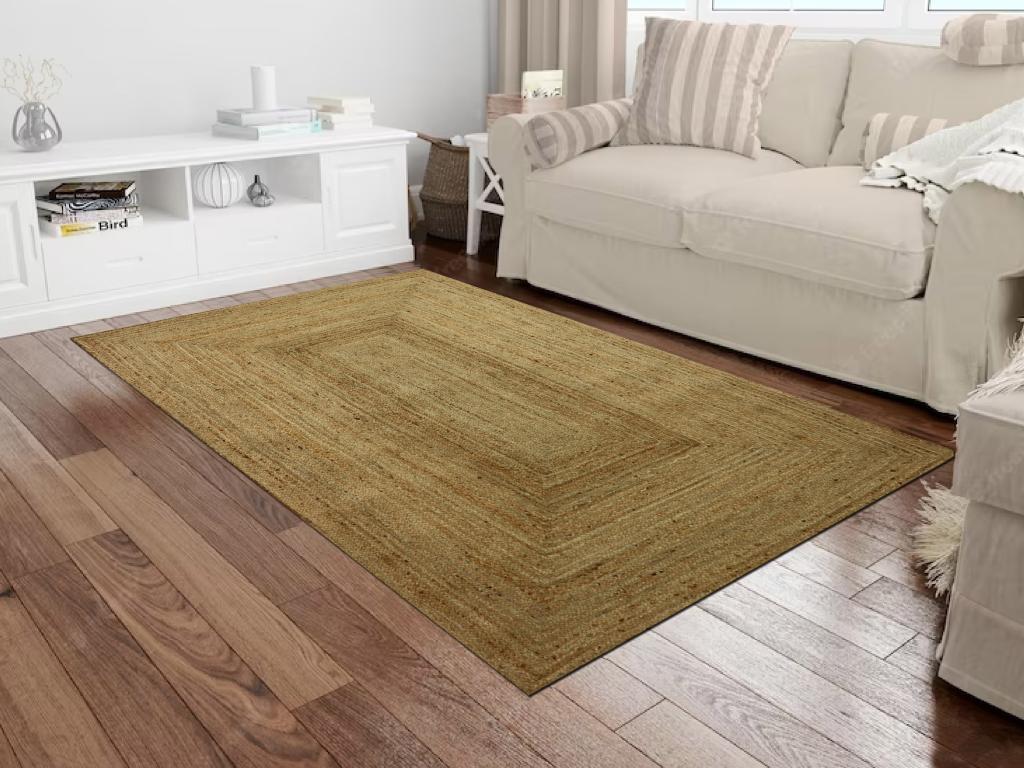 Tapis rectangle 100% jute tressé - 200 x 290 cm -Naturel - JAYA | Leroy ...