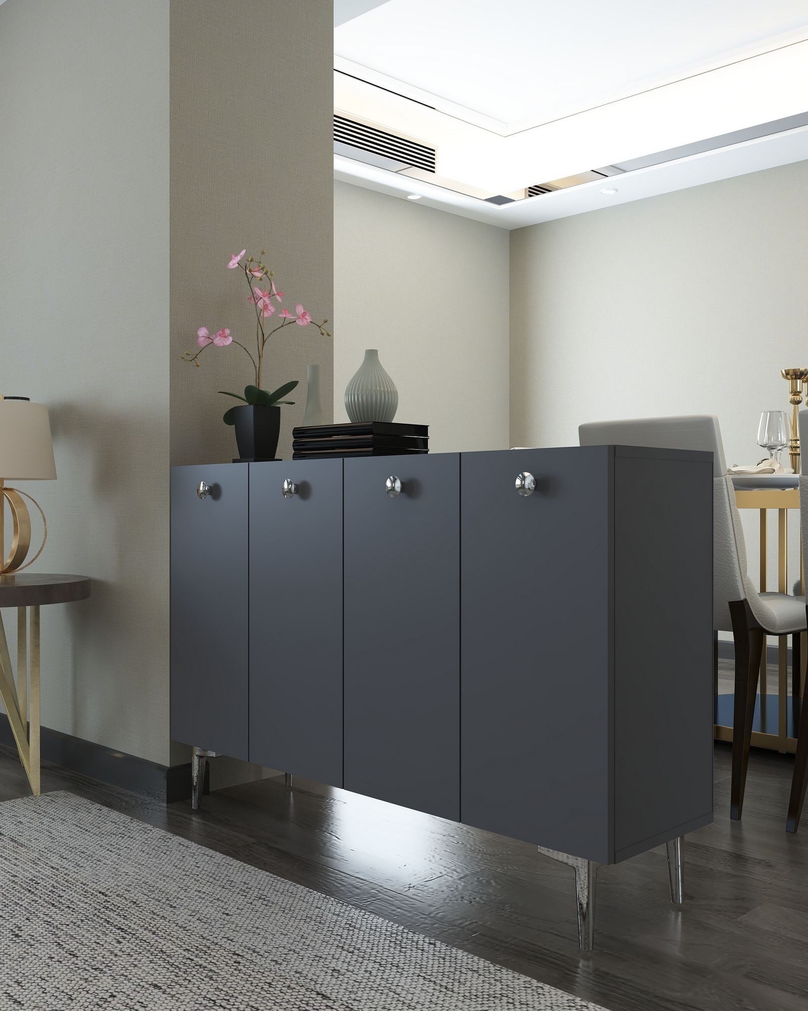 Buffet Betty - Anthracite Argenté | Leroy Merlin