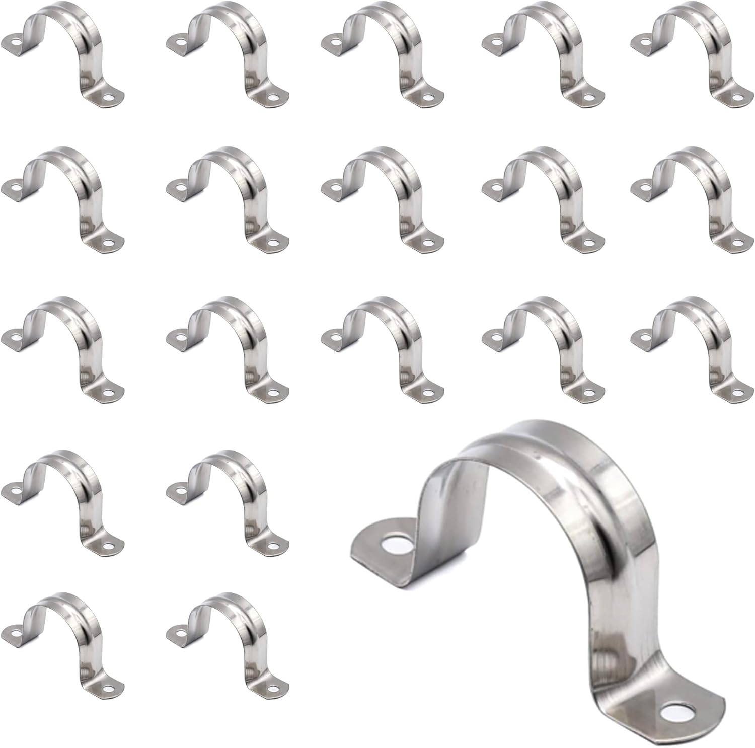 20 bridas en U de 25mm, abrazaderas metálicas para tuberías de gas ...