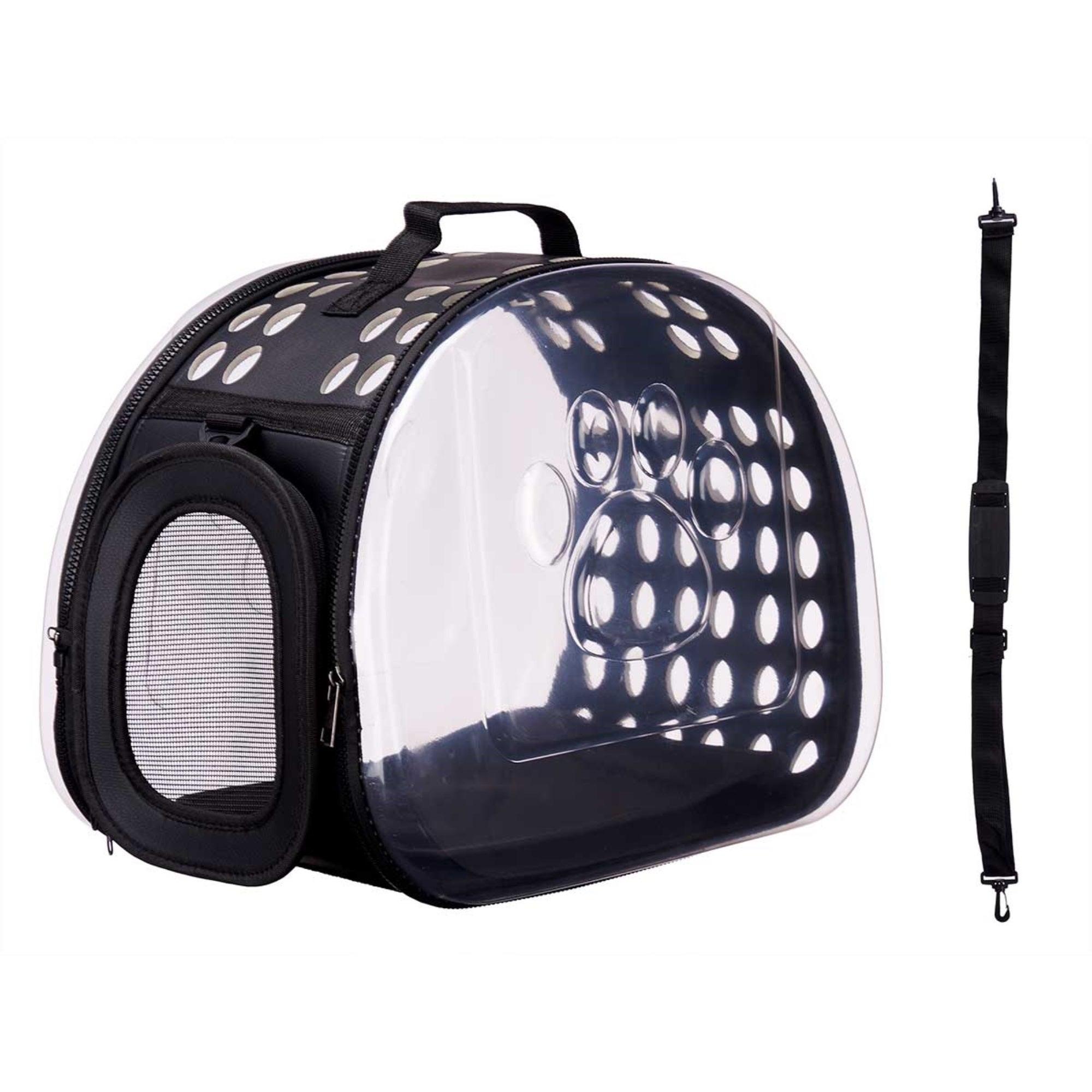Grande cage de transport pliable pour animaux 43x4x33cm Noir | Leroy Merlin
