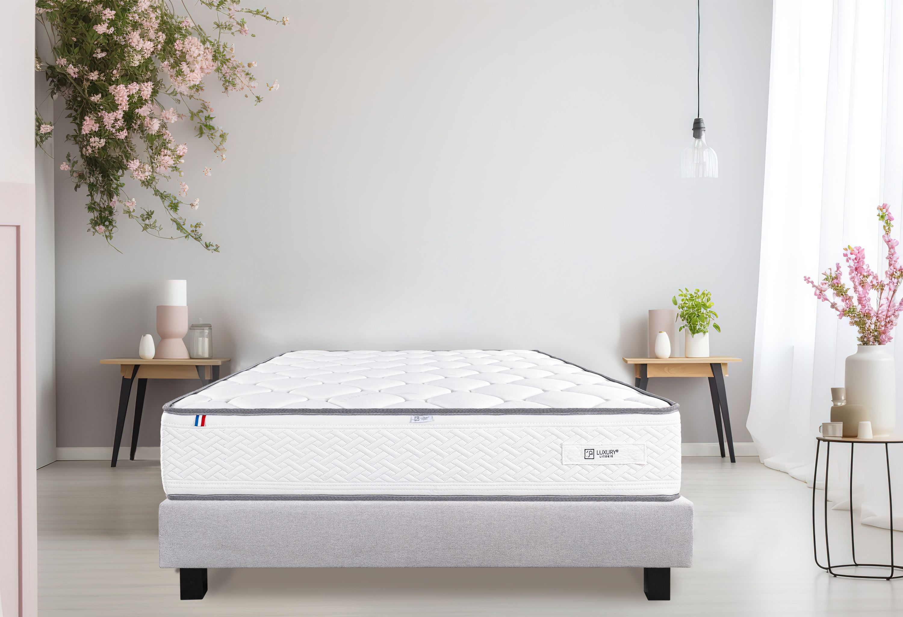 Matelas Iris 140 x 200 x 20 cm, mousse haute densité, face été-hiver - Luxury Literie | Leroy Merlin