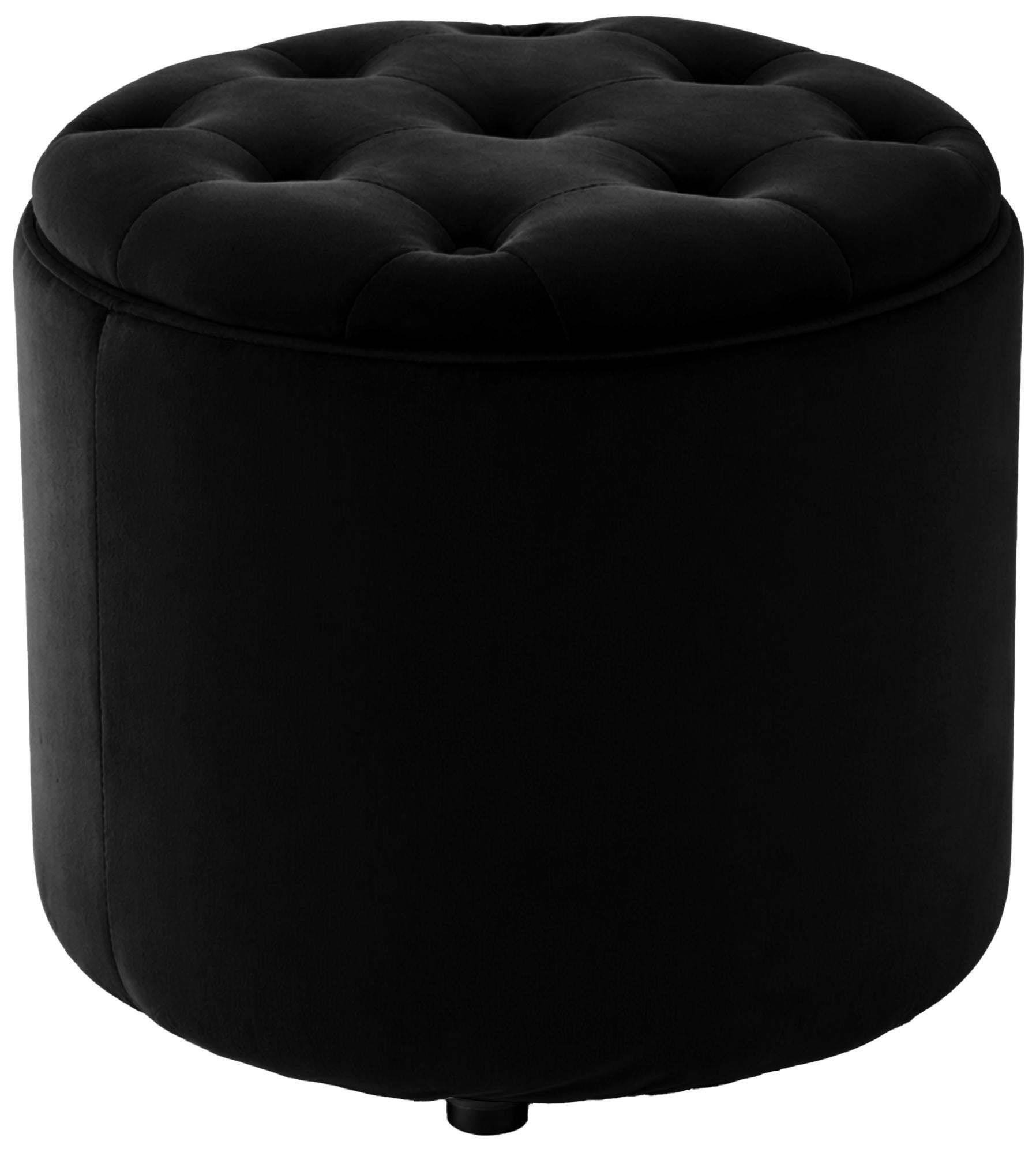 Taburete Pantin de terciopelo negro | Leroy Merlin