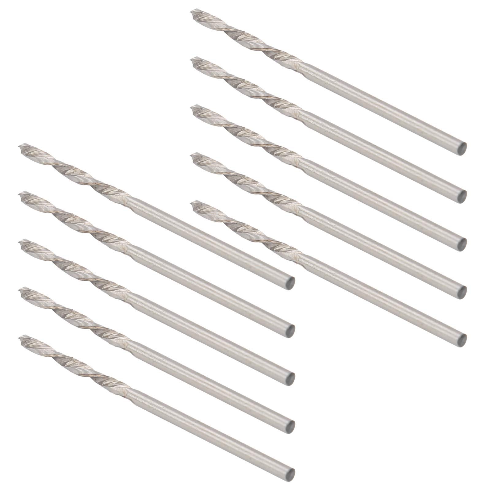 Lot de 10 forets hélicoïdaux à tige droite en acier rapide pour perles ...