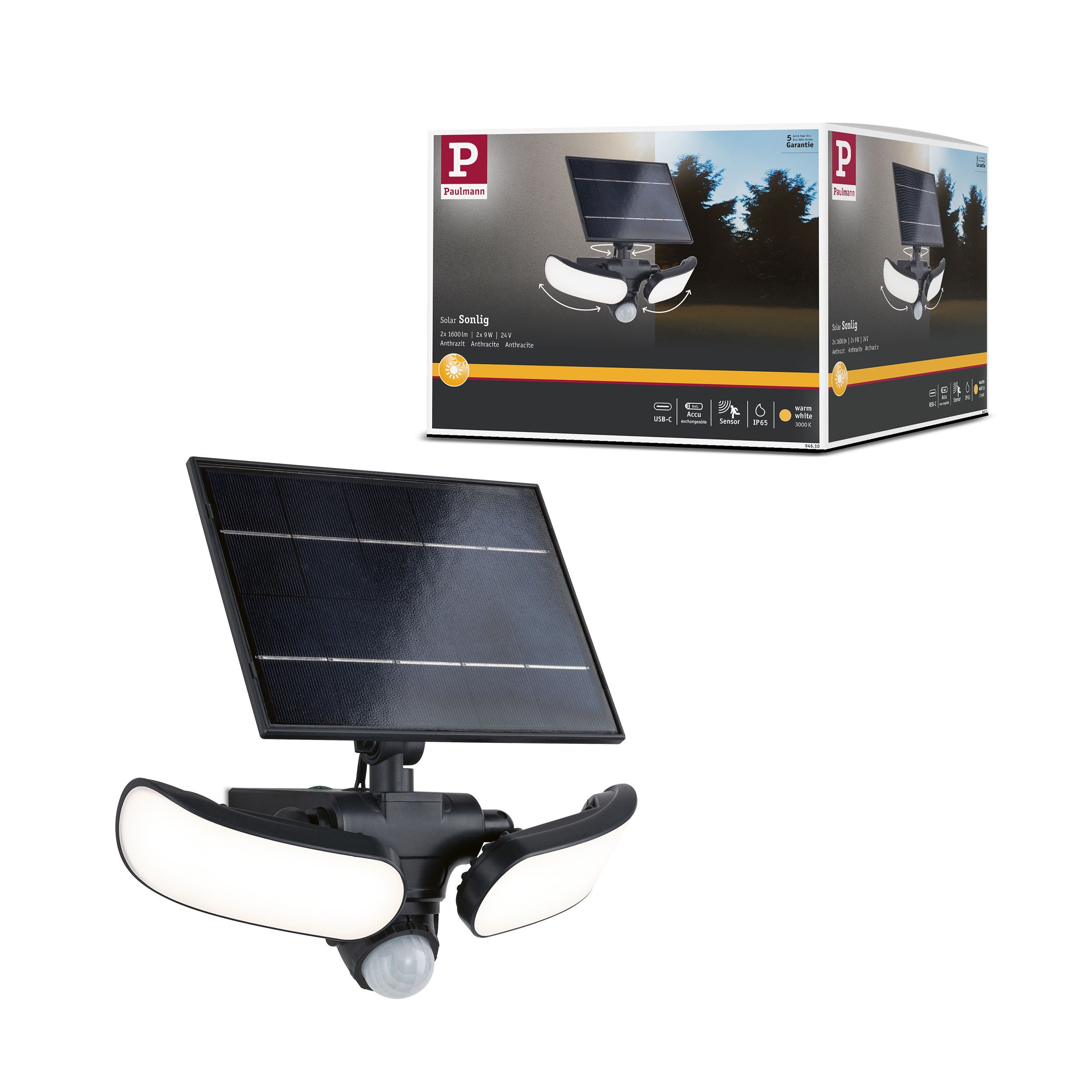 Solar Lèche-mur LED Sonlig Détecteur de mouvement crépusculaire (IR ...