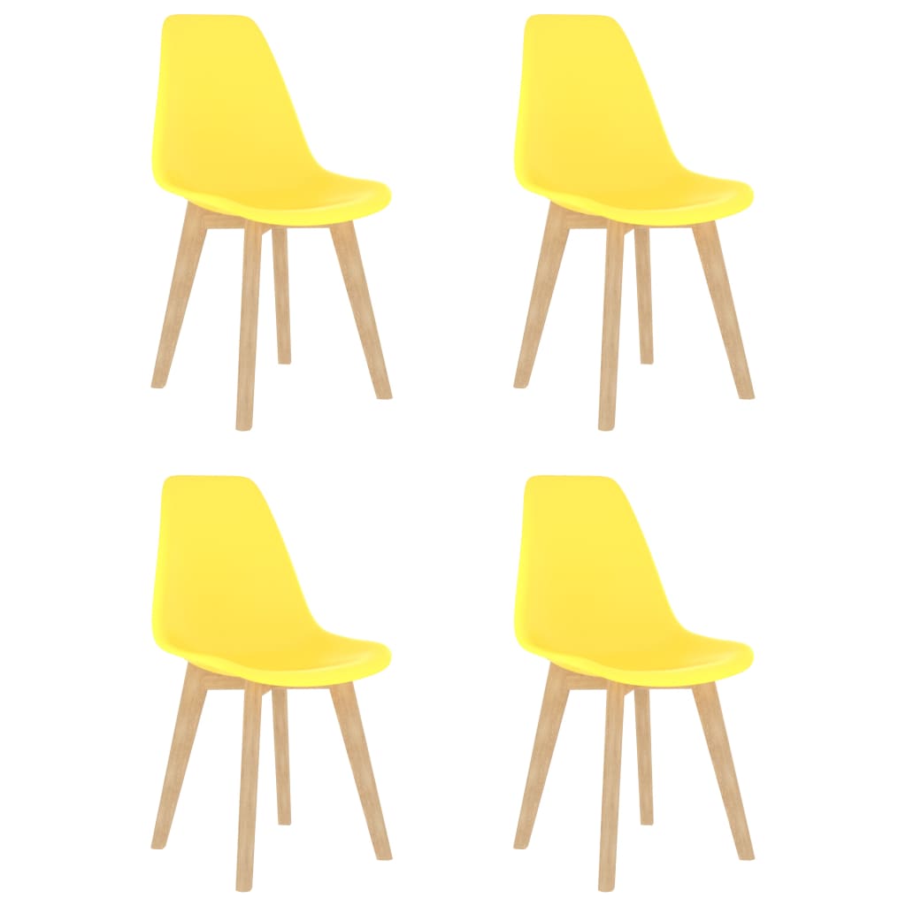 Chaises à manger lot de 4 jaune plastique | Leroy Merlin