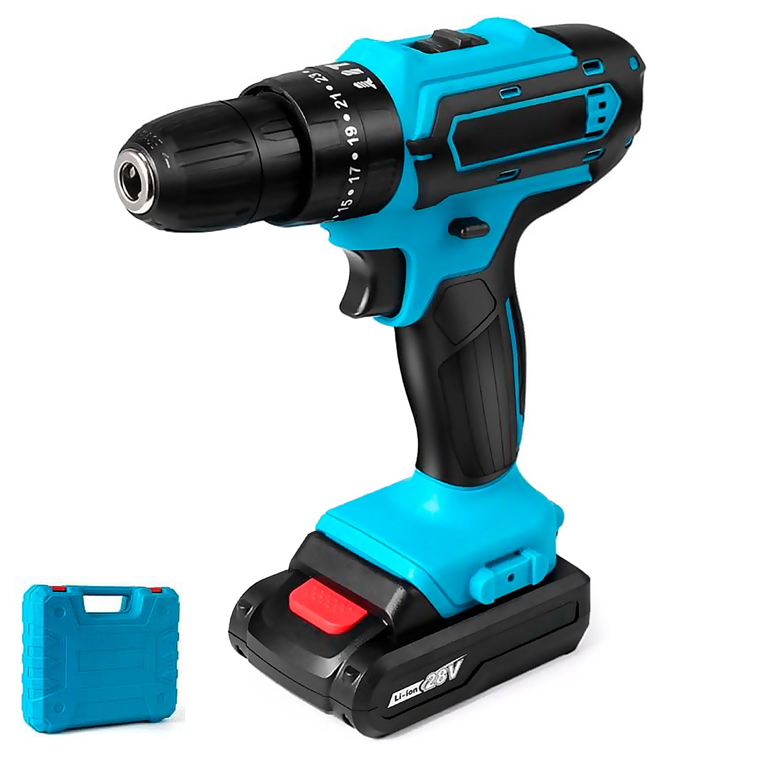 Jeu d'outils avec mallette, perceuse sans fil et 28 accessoires ...