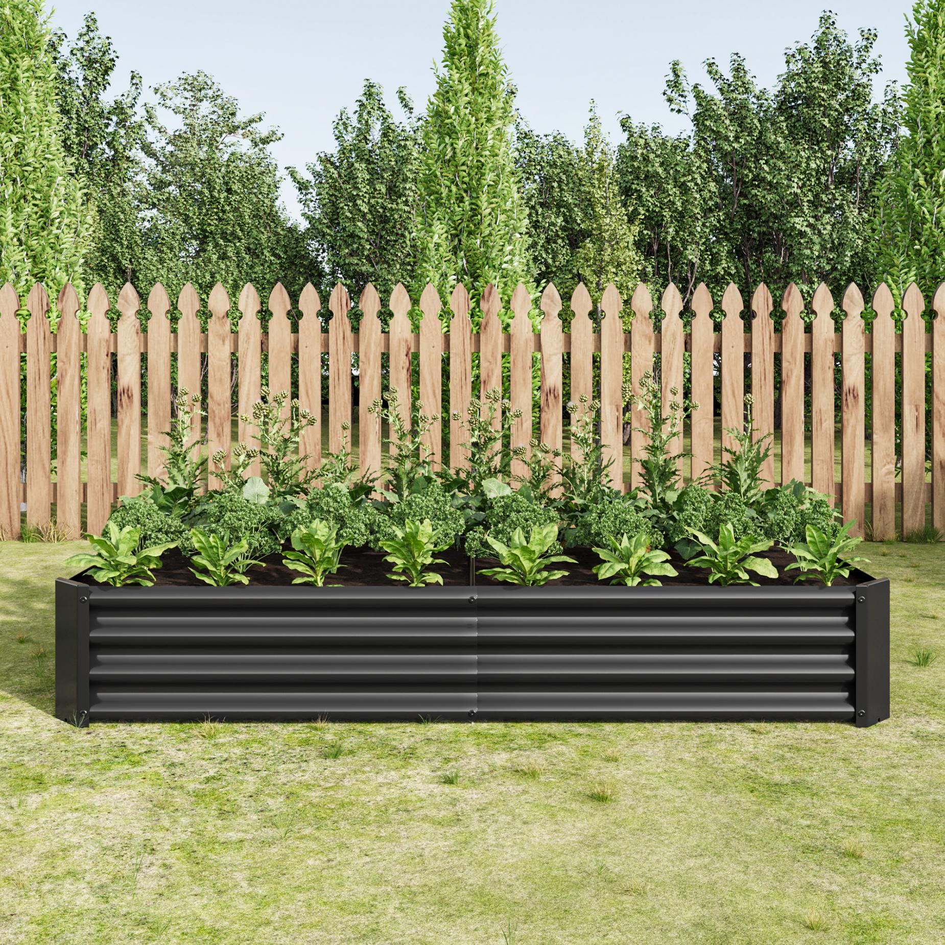Hochbeet métal robuste pour jardinage, bac de plantation en acier ...