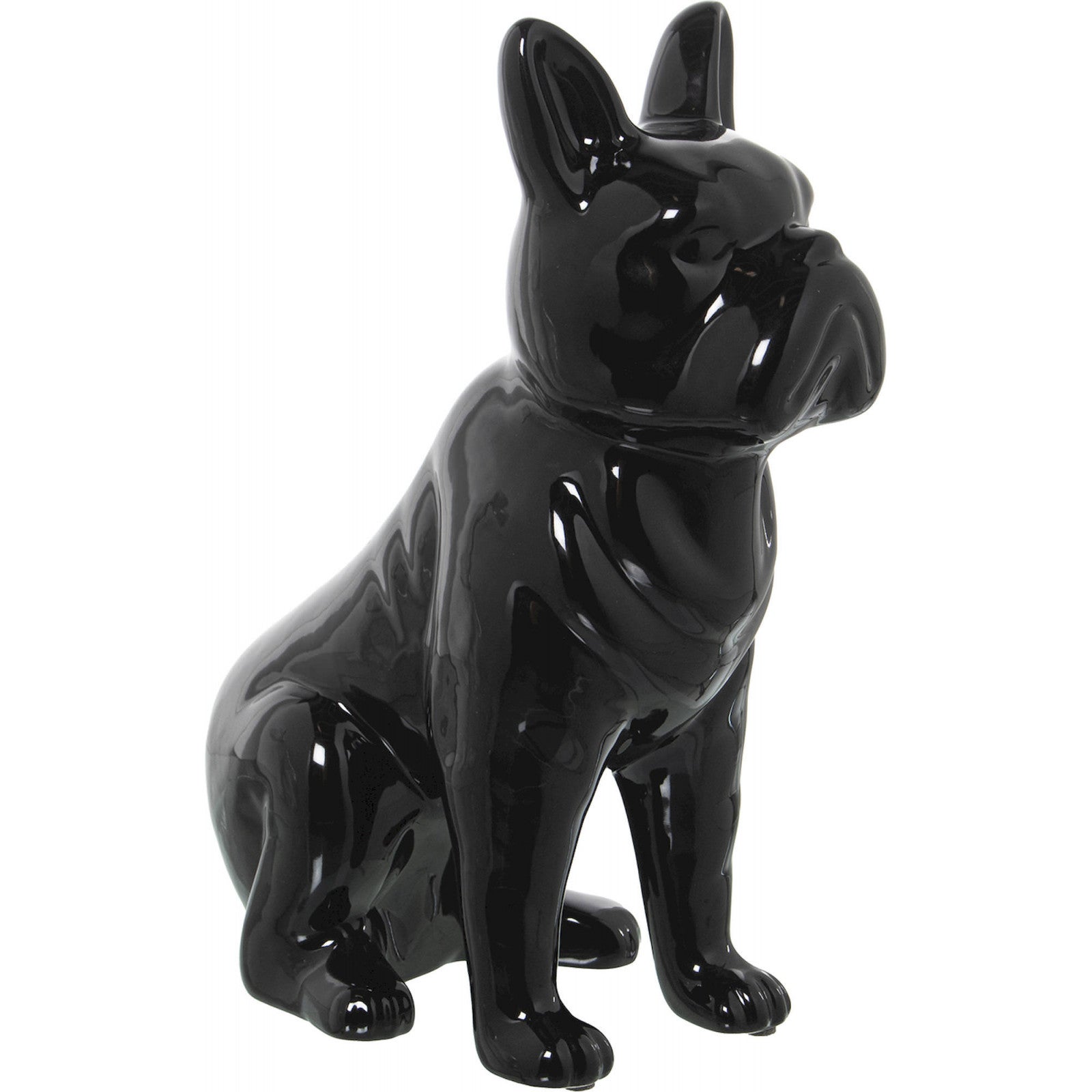 Statue chien céramique élégante pour déco chic 14 x 26 x 33 cm Noir ...