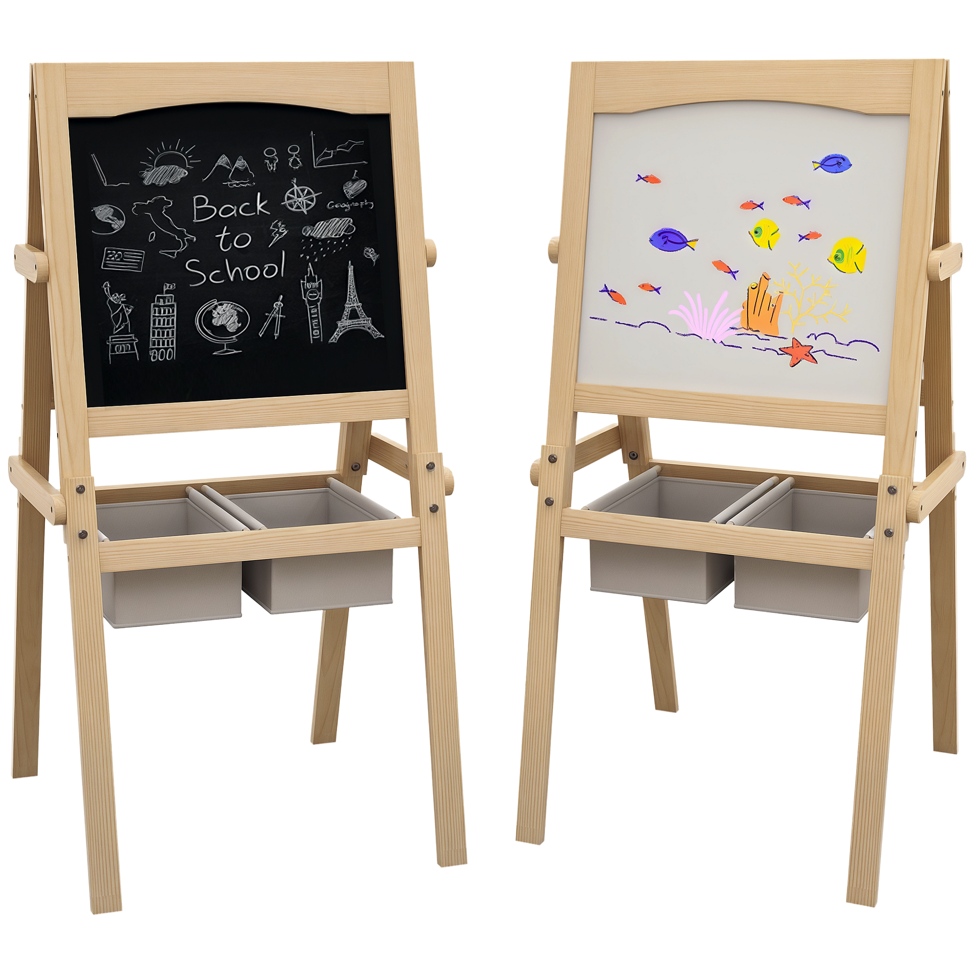 Tableau chevalet enfant ardoise double face tableau blanc tableau craie ...