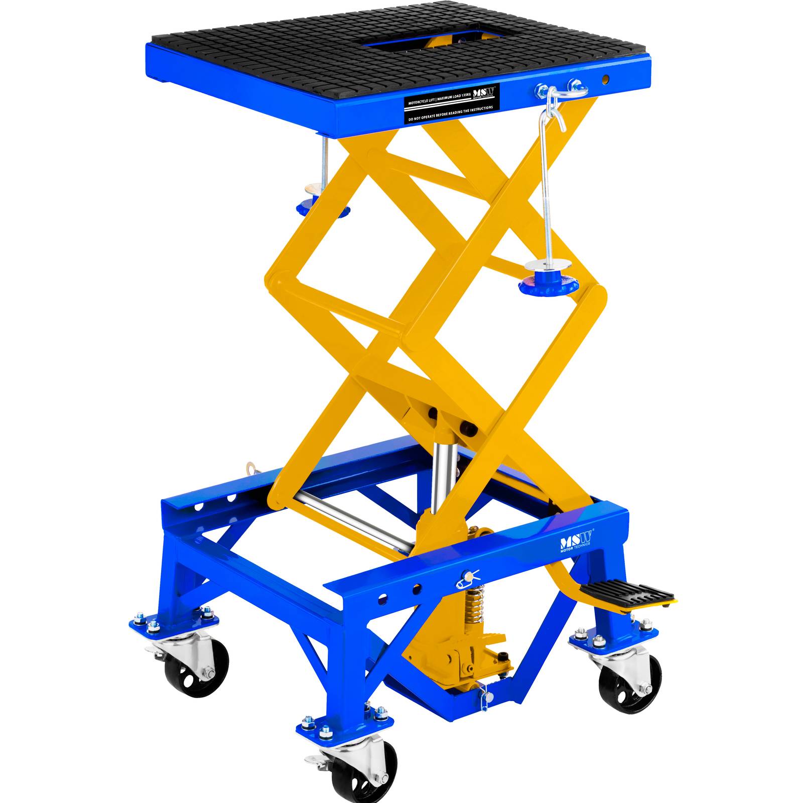 Table élévatrice mobile - MSW - Capacité de charge: 135kg - Hauteur: 35 ...