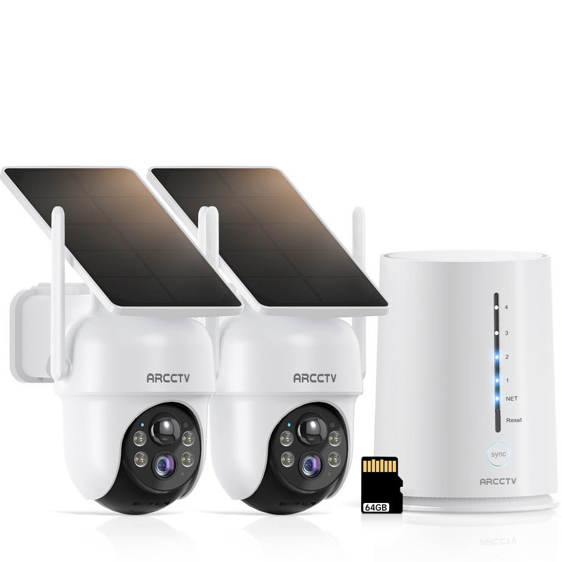 Kit de Cámaras de Vigilancia Exterior, Cámara Solar WiFi 4MP, Sin ...