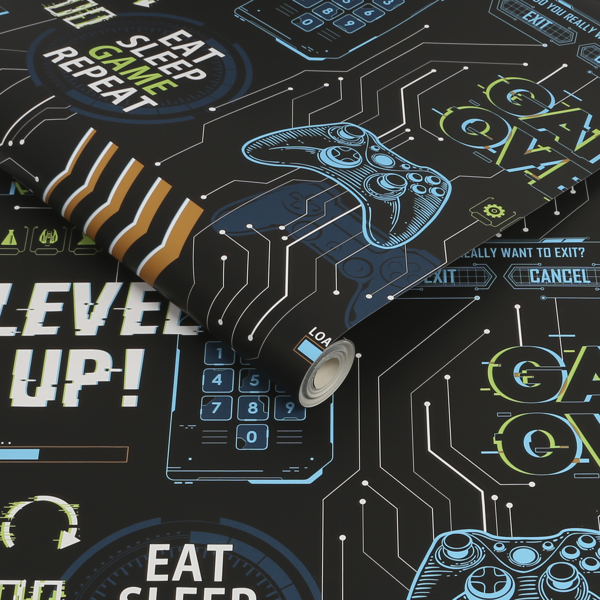 Carta da parati Game Over 1000 x 53 cm Multicolore | Leroy Merlin