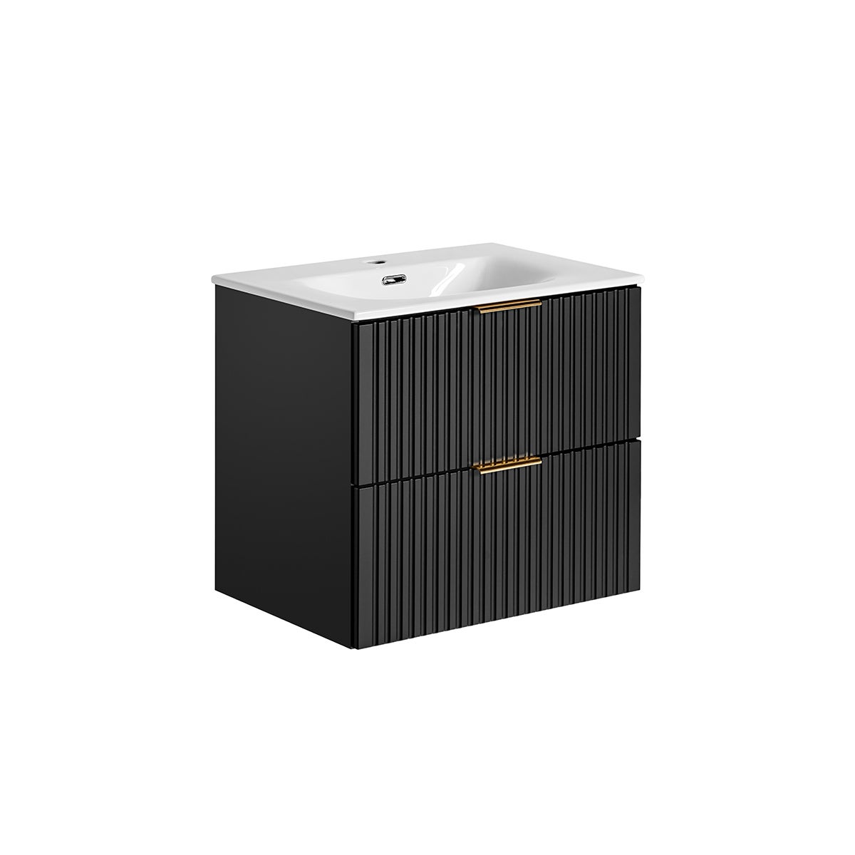 Mobile lavabo singolo 60cm Adriel Black | Leroy Merlin