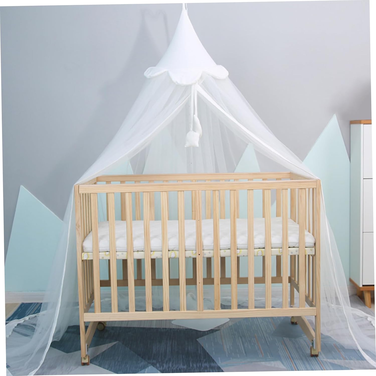 Baldaquin de lit avec dôme (relevable à cinq positions), filet de lit ...