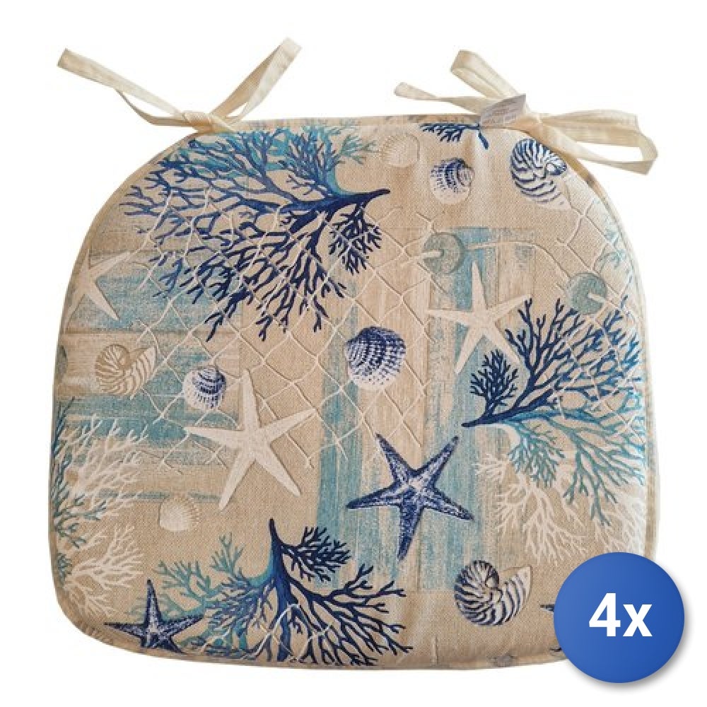 4x Olibò Coussin de siège Bleu clair Pour meubles et accessoires de ...