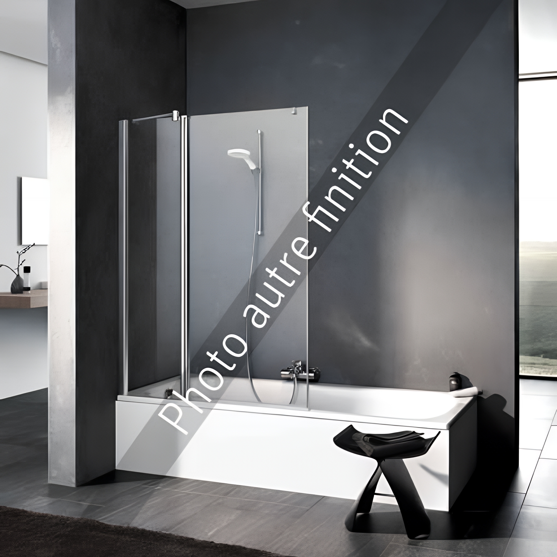 Ombrello da bagno larghezza 110 cm altezza 150 cm profilo argento ...