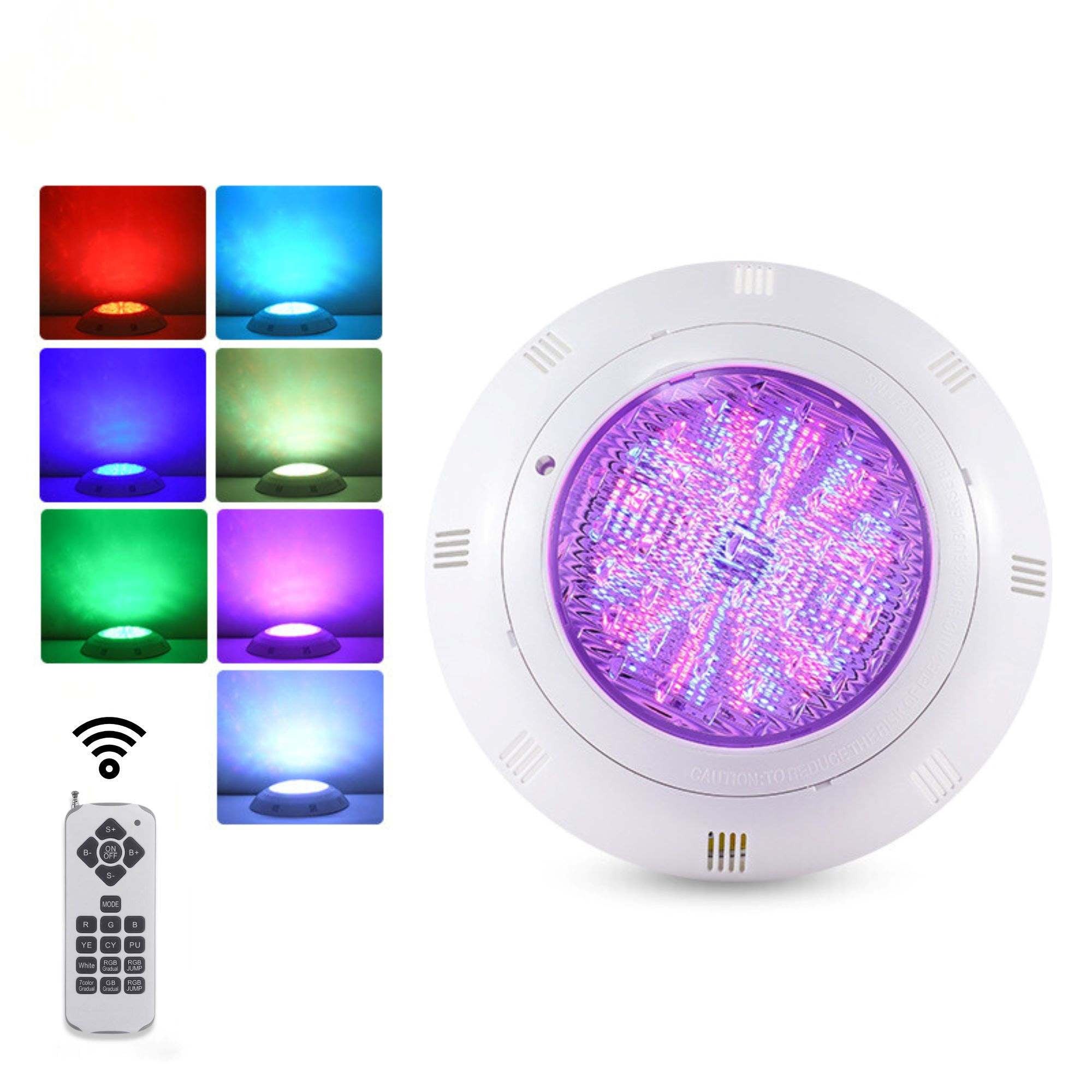 Spot LED piscine en saillie RGB avec télécommande - 12V AC - 24W ...