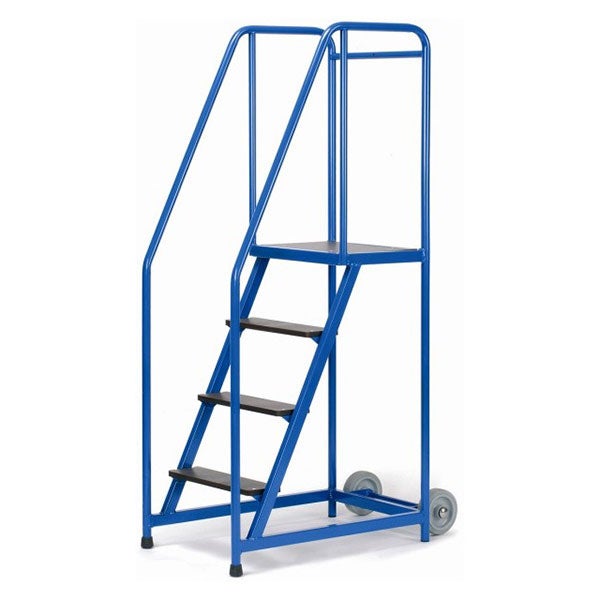 Escabeau 4 marches pour rayonnage - Hauteur de travail max. 3.02m ...