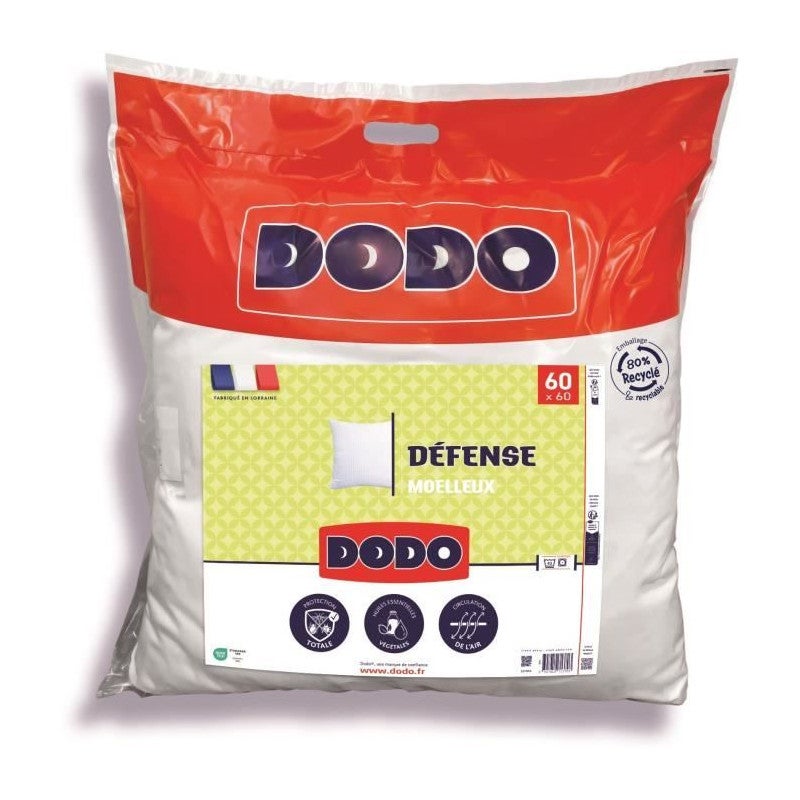 DODO - Oreiller DEFENSE - 60 x 60 cm - 100% Polyester VOLUPT'AIR ...