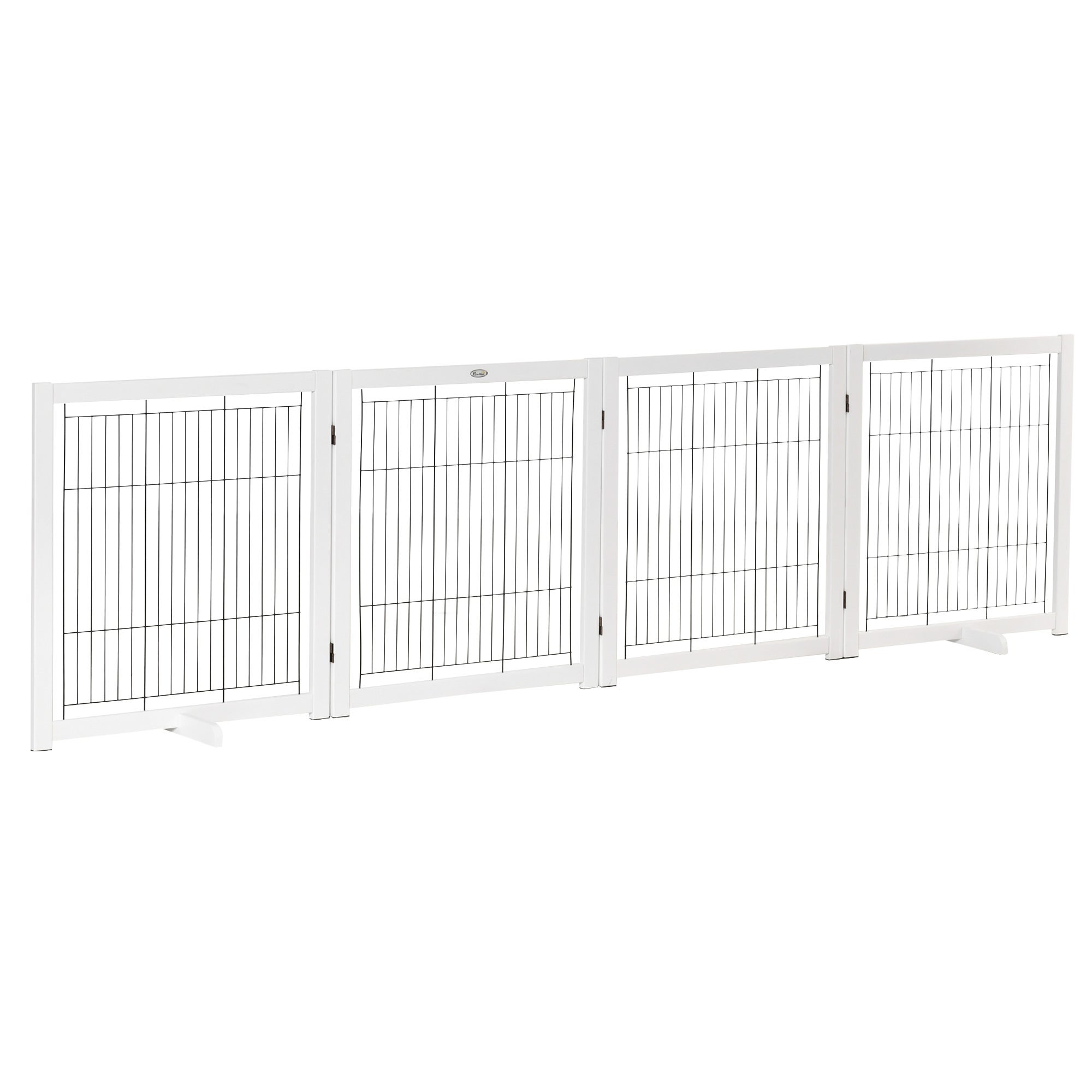 Barrera de Madera para Perros, Puerta de Seguridad Blanca, Paneles ...