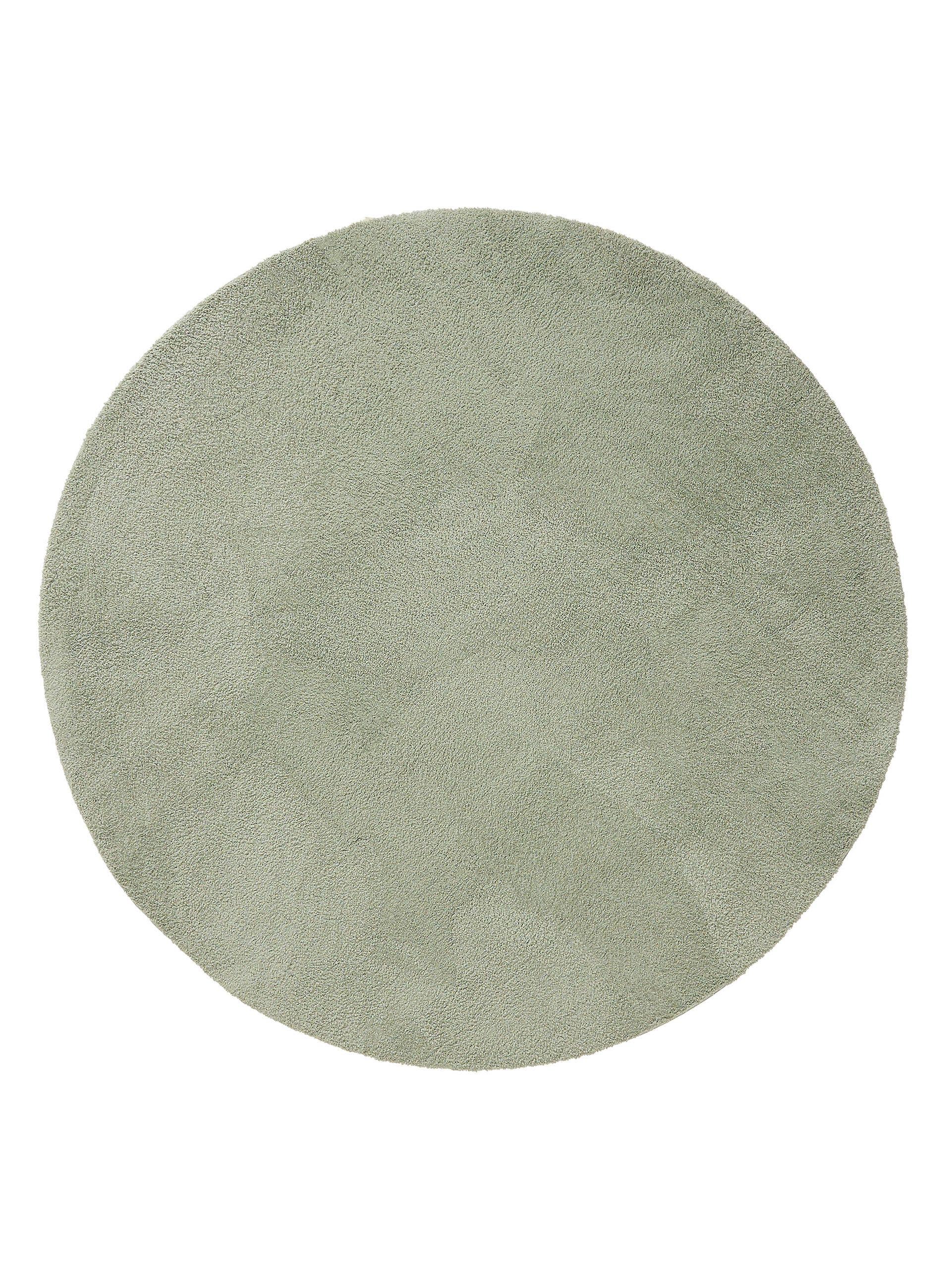 BENUTA - Alfombra pelo largo Soda verde claro ø 200 cm redondo | Leroy ...
