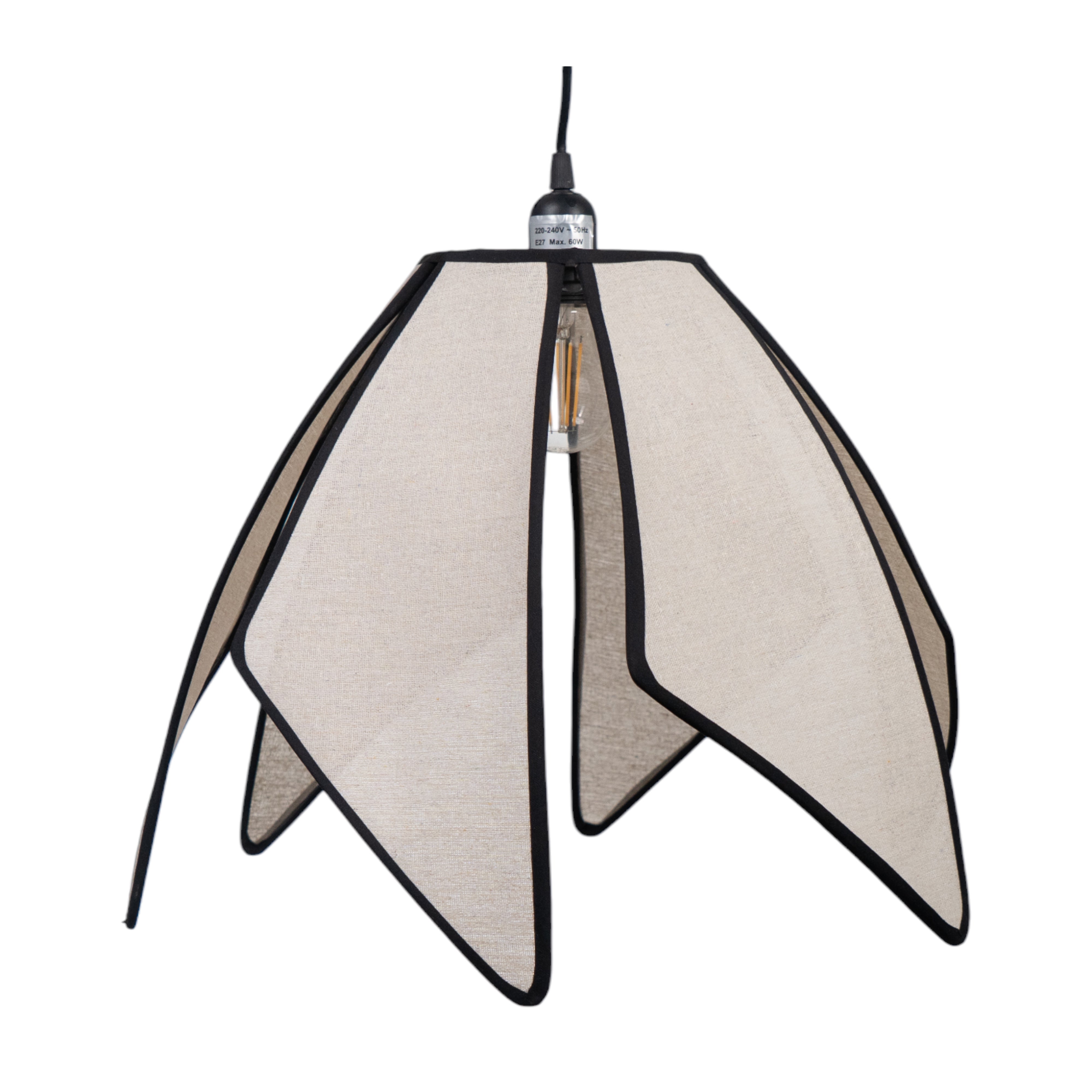 Lampara Colgante Flor Tejido Filo Negro | Leroy Merlin