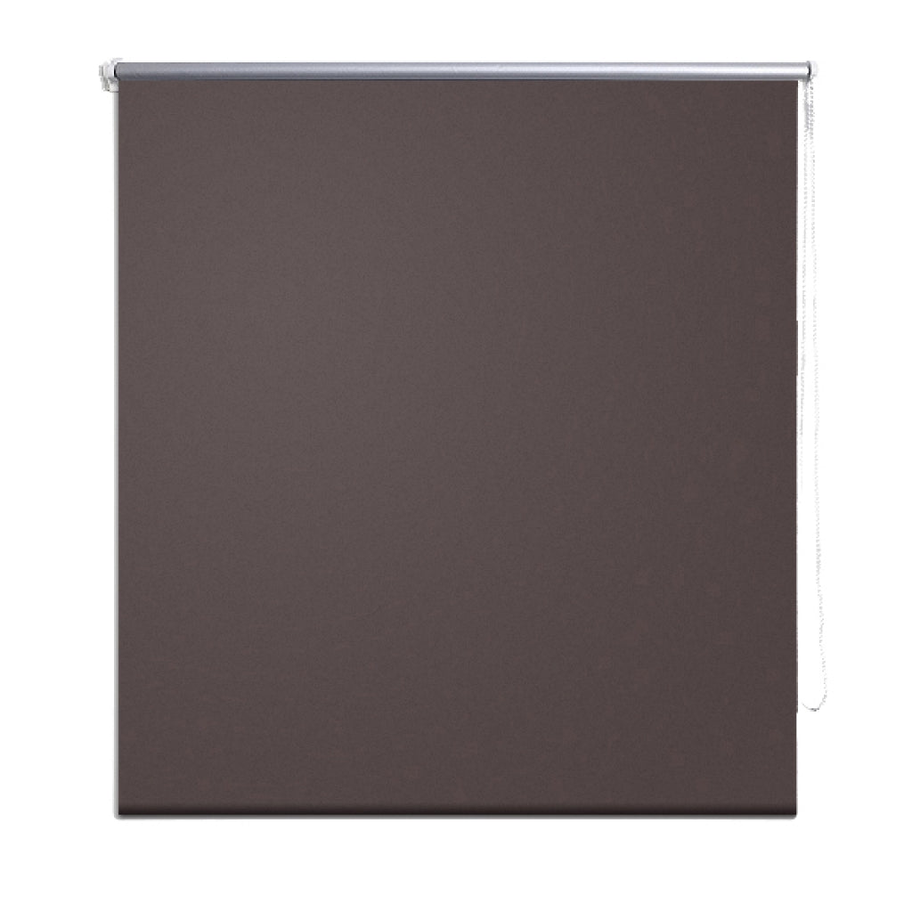 Store enrouleur marron occultant 100 x 230 cm fenêtre rideau pare-vue ...