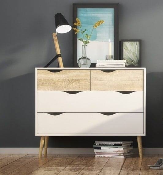 Commode Azir, Commode polyvalente, Commode de chambre, Meuble avec ...