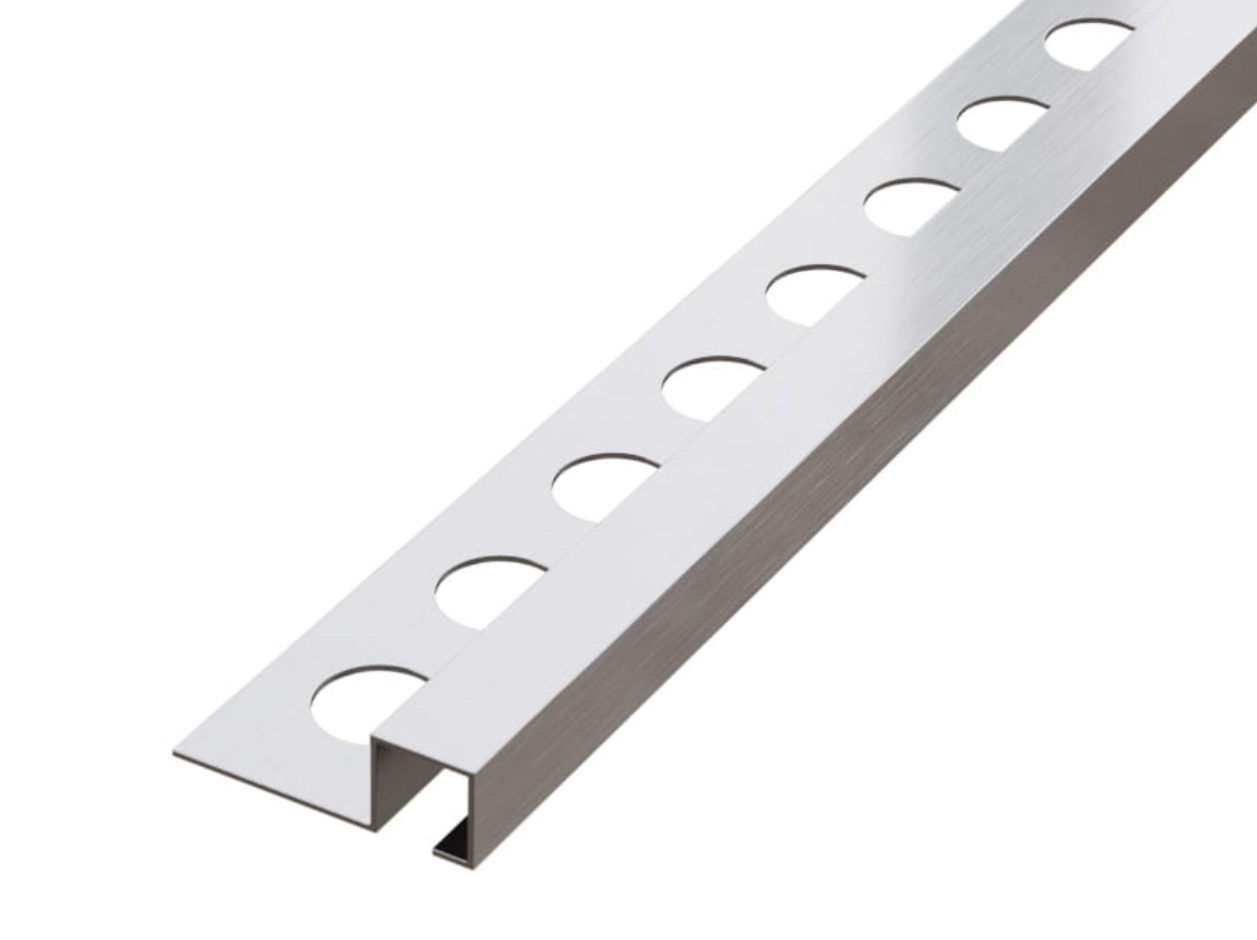 QS Perfil Decorativo de Acero Inoxidable para Azulejos Plata Satinado ...