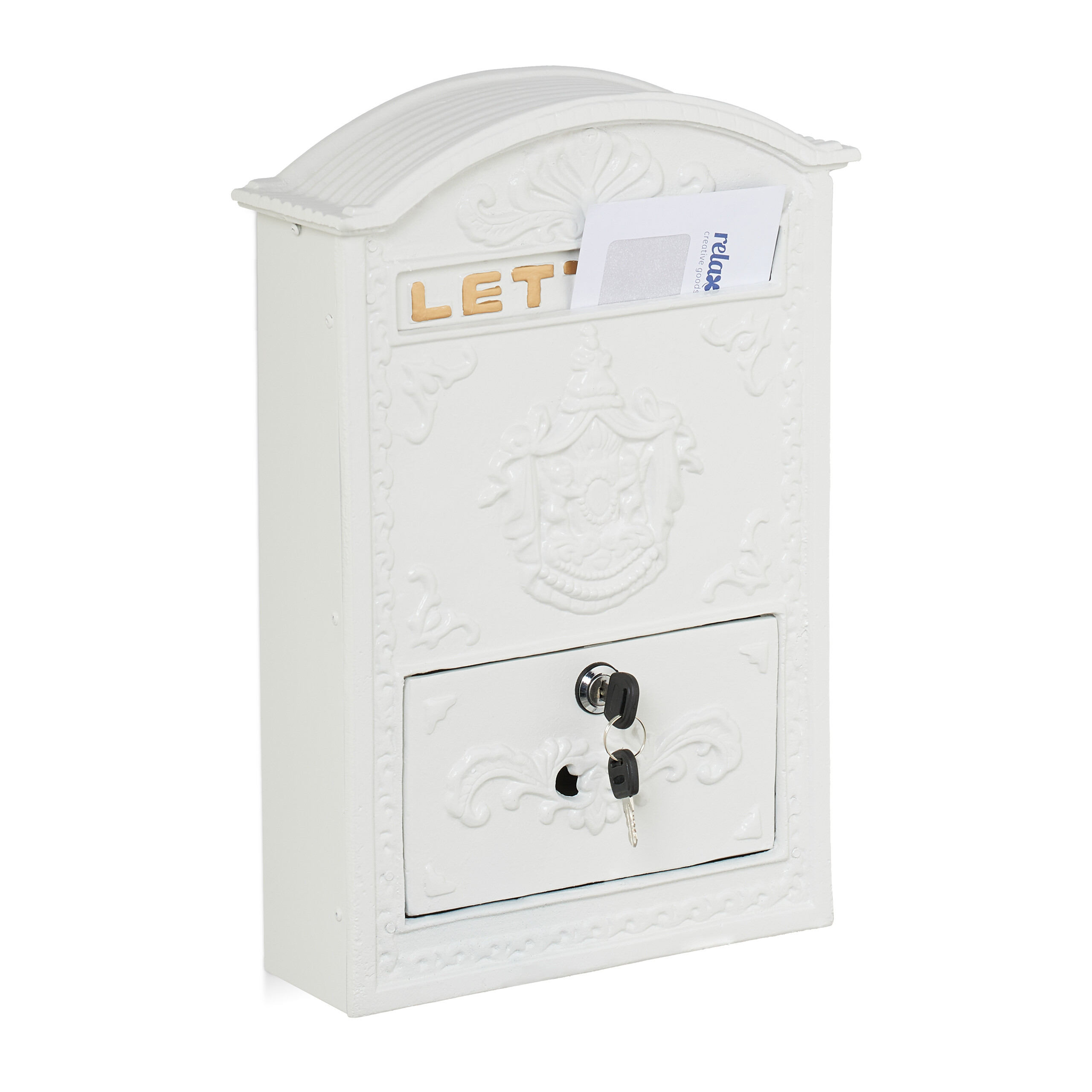 Relaxdays Cassetta Posta, Design Antico, Porta Lettere A4, Casella ...