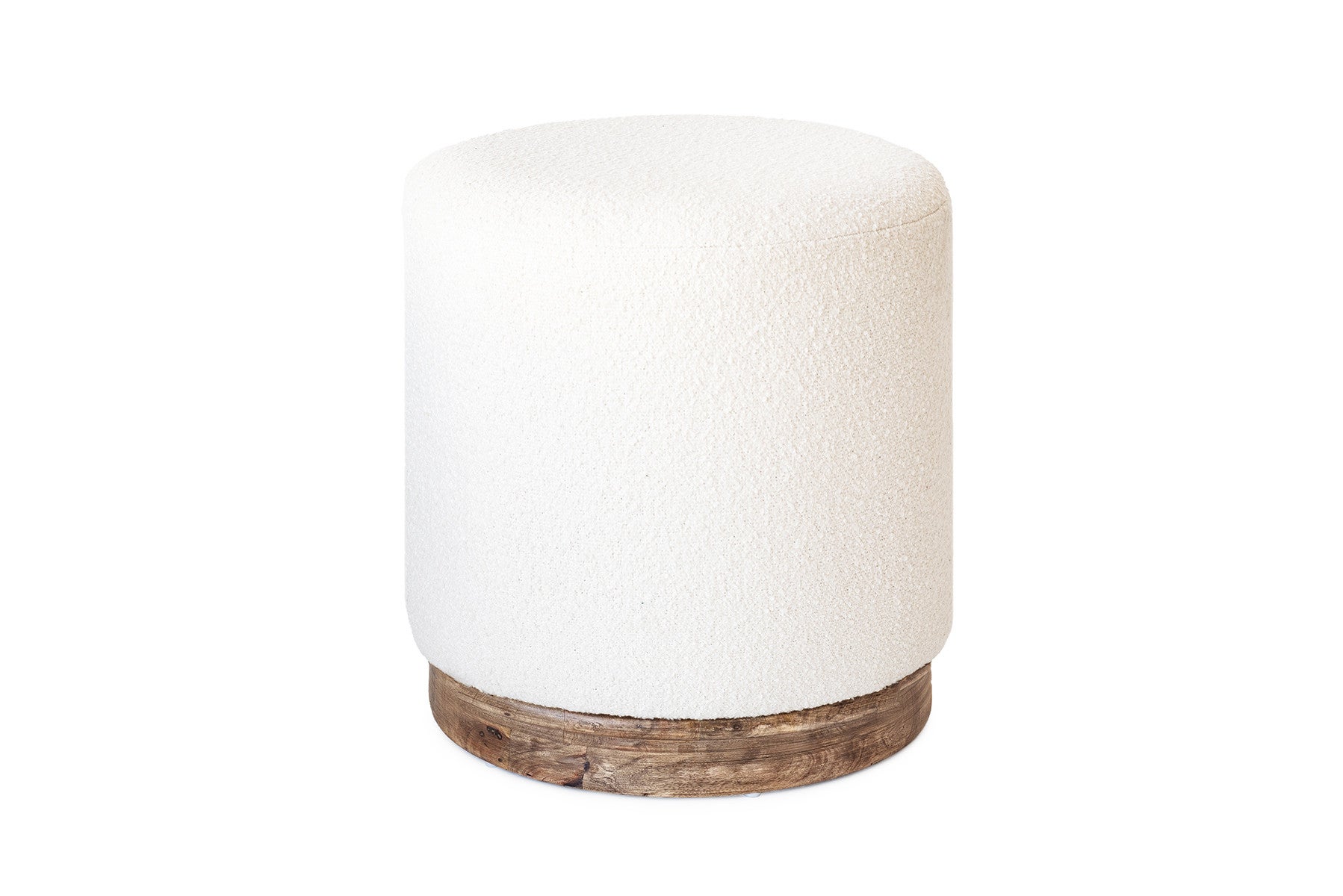 PUFF OTTO RIZO NATURAL Y MADERA CALIDAD SUPERIOR Ø40X45CM | Leroy Merlin