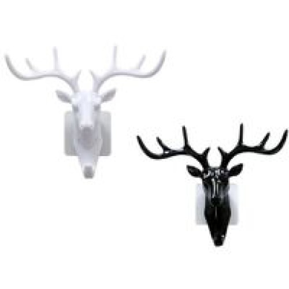 Lot de 2 crochets muraux simples en forme de tête de cerf, crochet pour ...