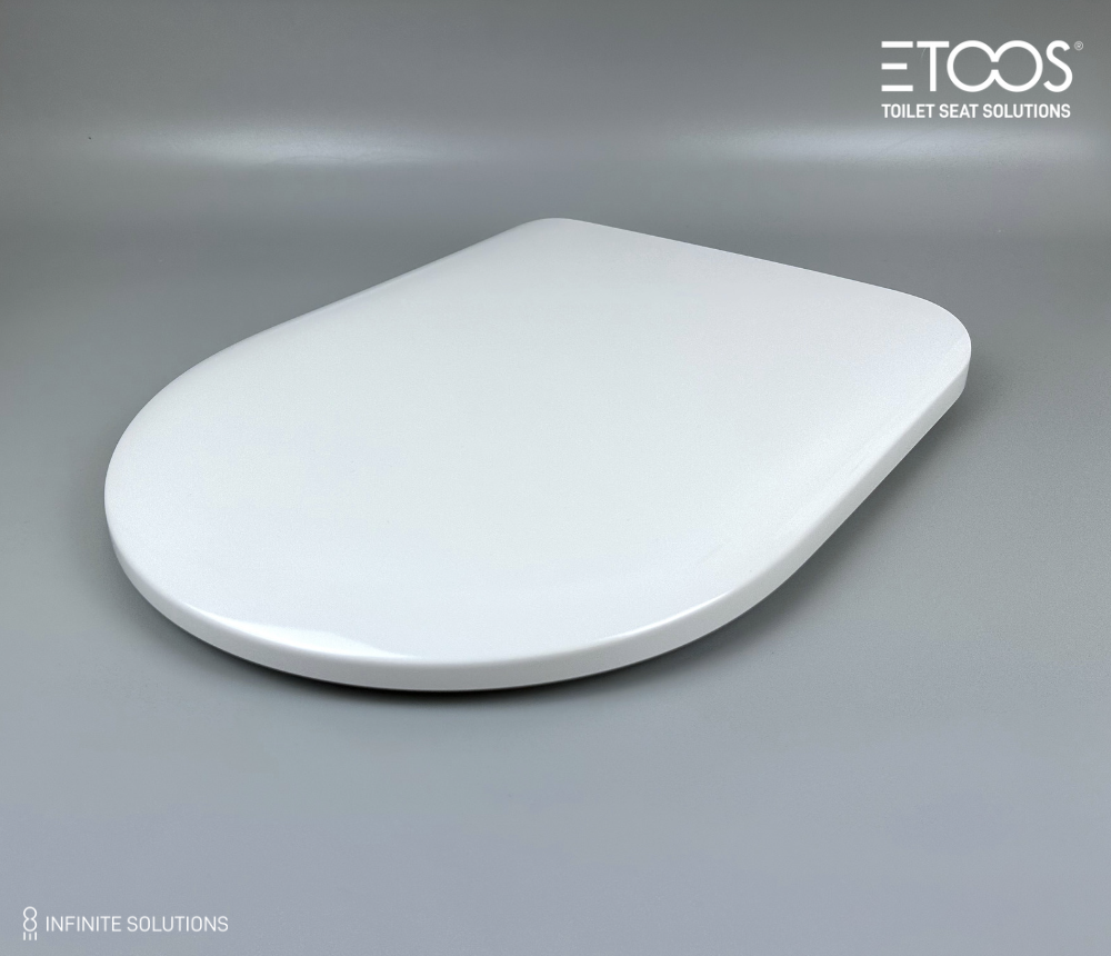 Abattant WC Jacob Delafon ANTARES BLANC INOX compatible Duroplast ...