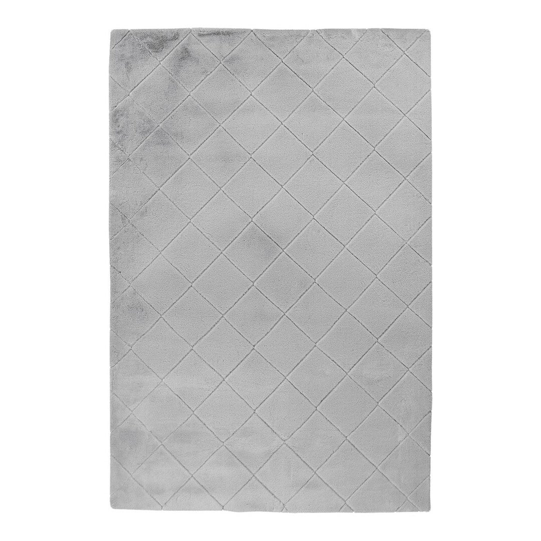 Tapis uni design en polyester Argenté 160x230 IMPULSE | Leroy Merlin