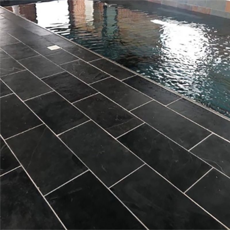 Dallage pierre naturelle Ardoise Noire - 60 x 30 cm - 1 cm | Leroy Merlin