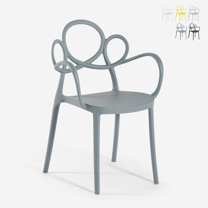 Chaise Design Moderne élégante En Polypropylène Avec Accoudoirs Derby